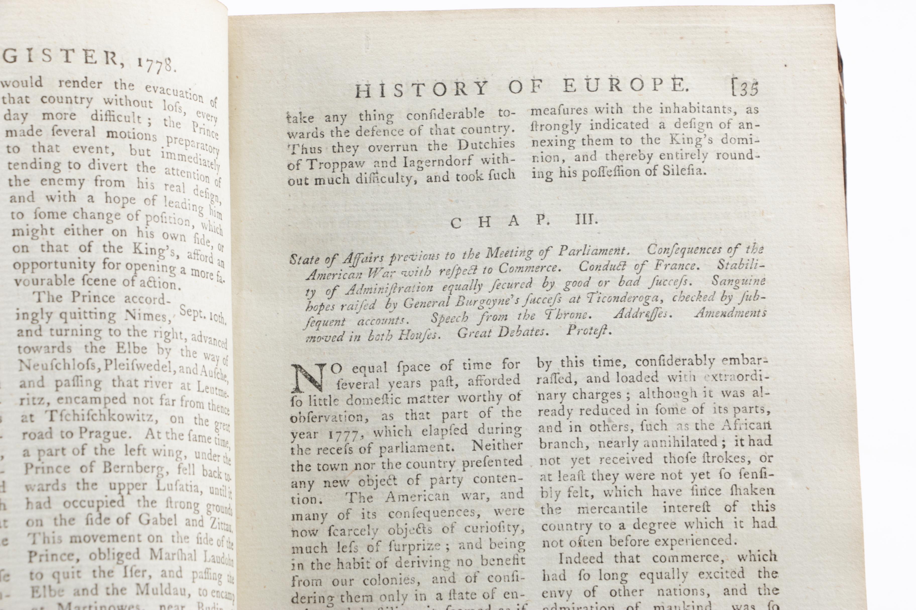 1779 "The Annual Register for the Year 1778" | EBTH