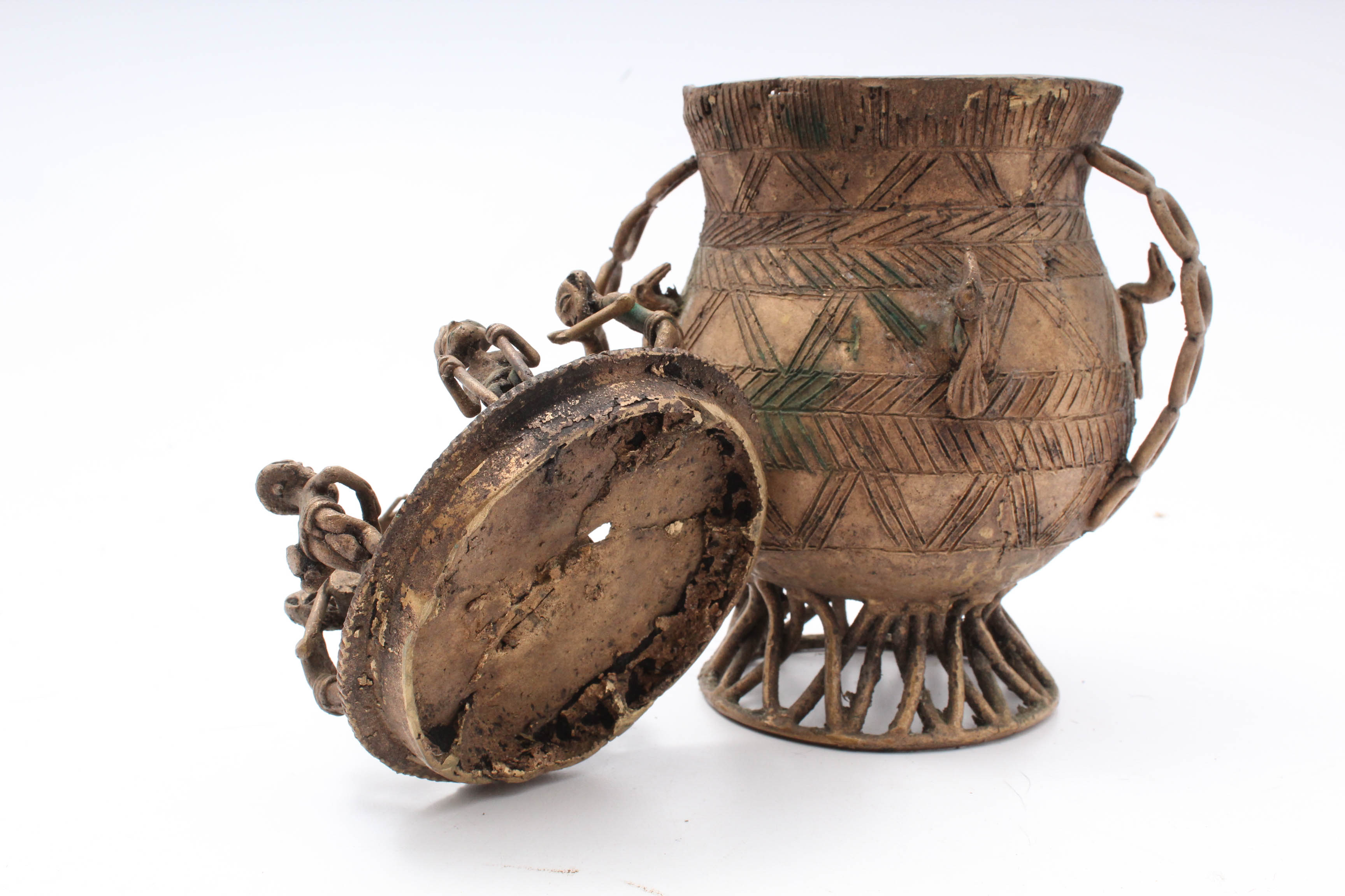 Antique Ashanti Cast Bronze Kuduo Pot | EBTH