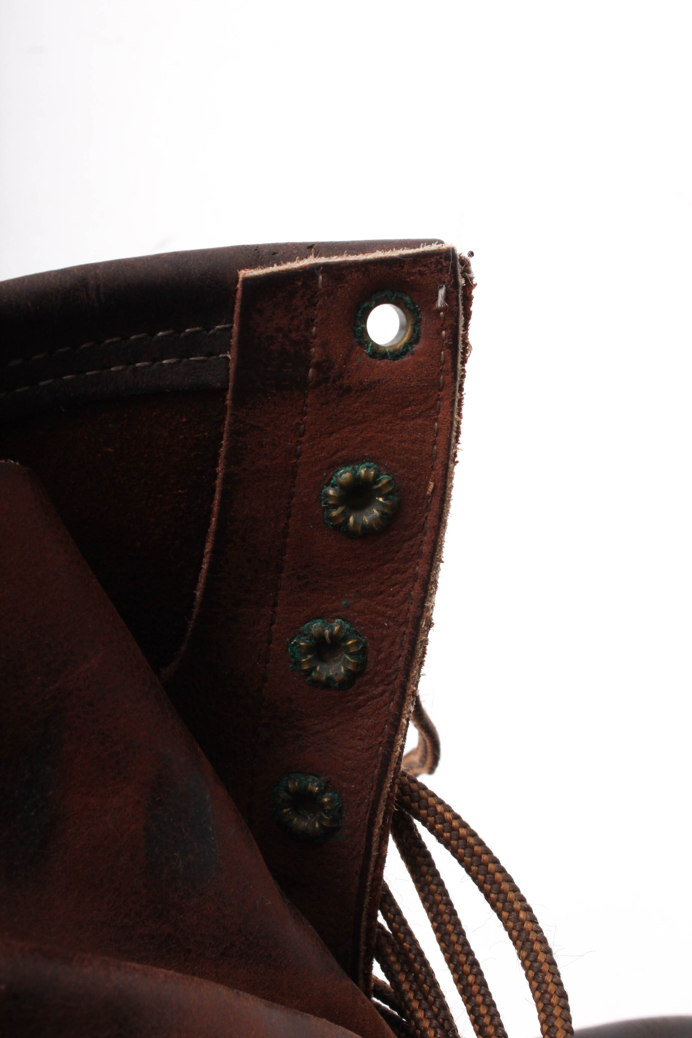 Vintage Distressed Leather Lace-Up Abilene Boots | EBTH