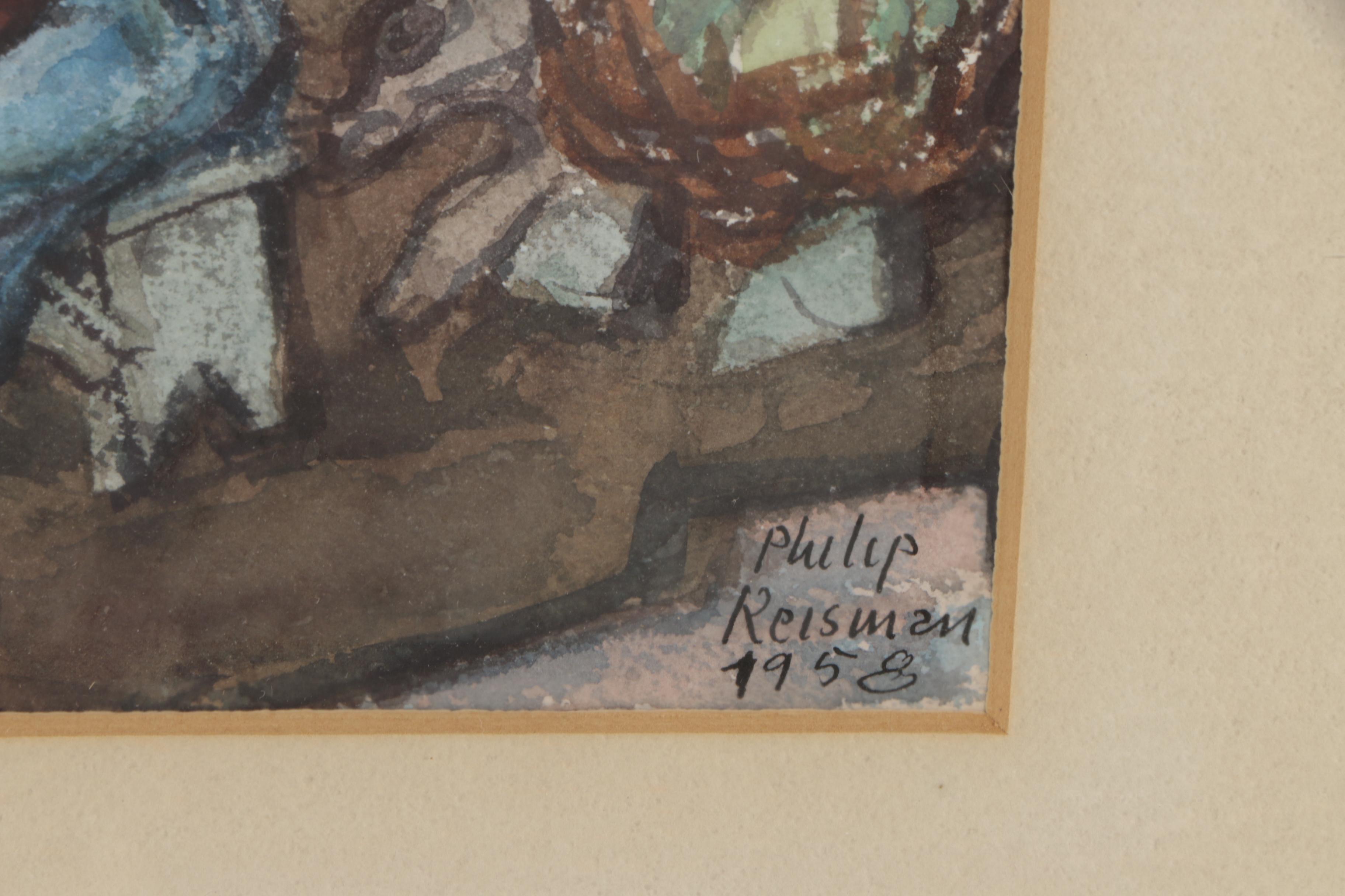 Philip Reisman Watercolor Painting | EBTH