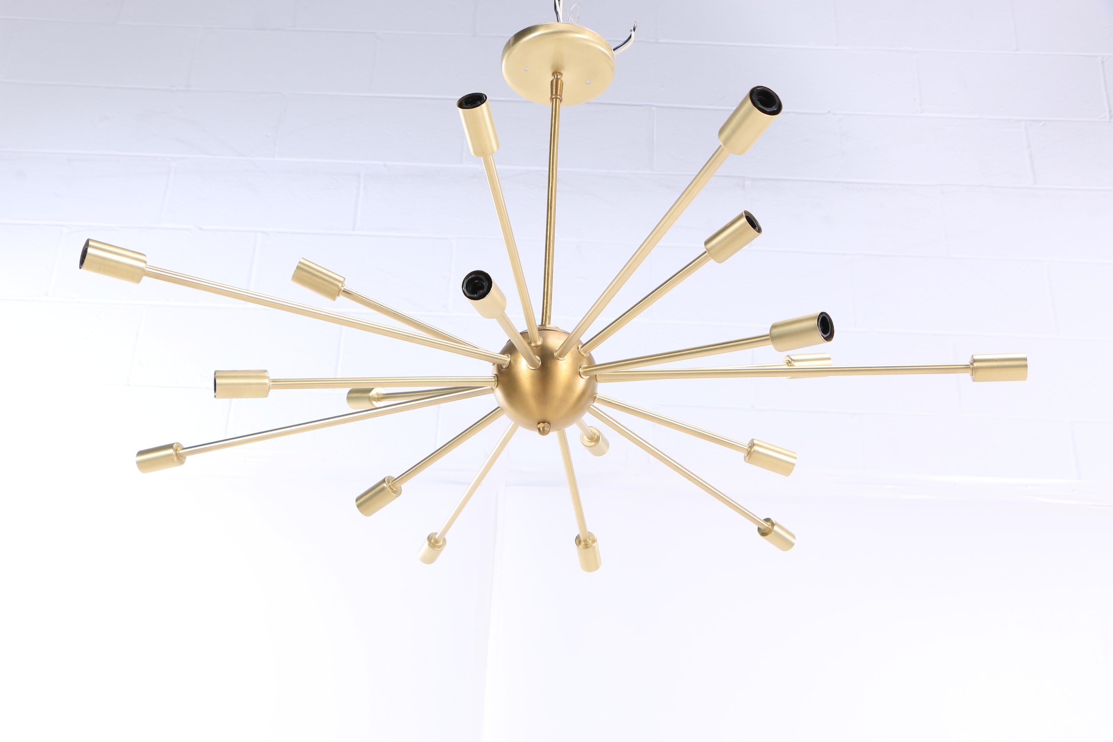 Mid Century Modern Style Sputnik Gold Finish Ceiling Light | EBTH