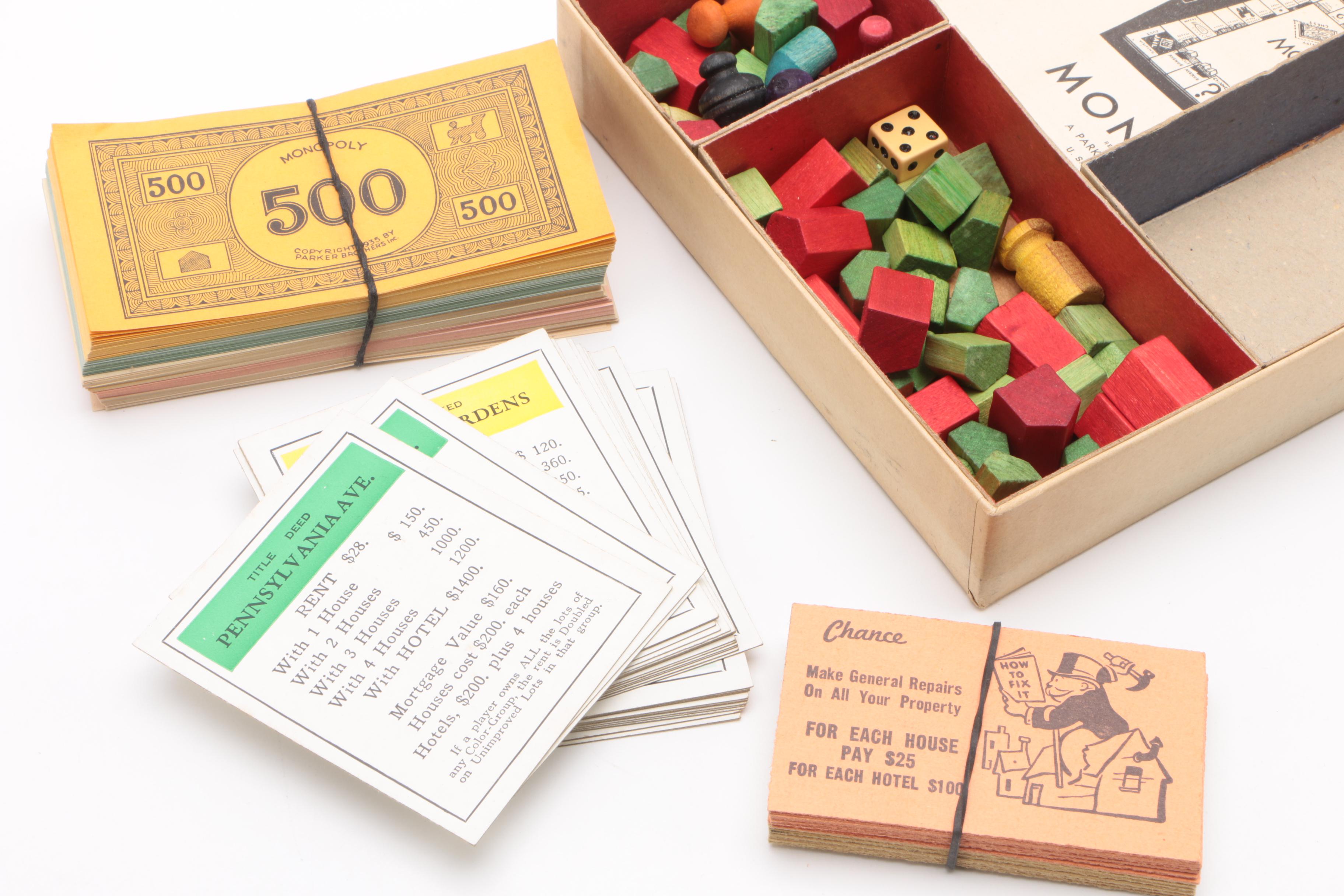 1940s Monopoly Board Game by Parker Brothers | EBTH