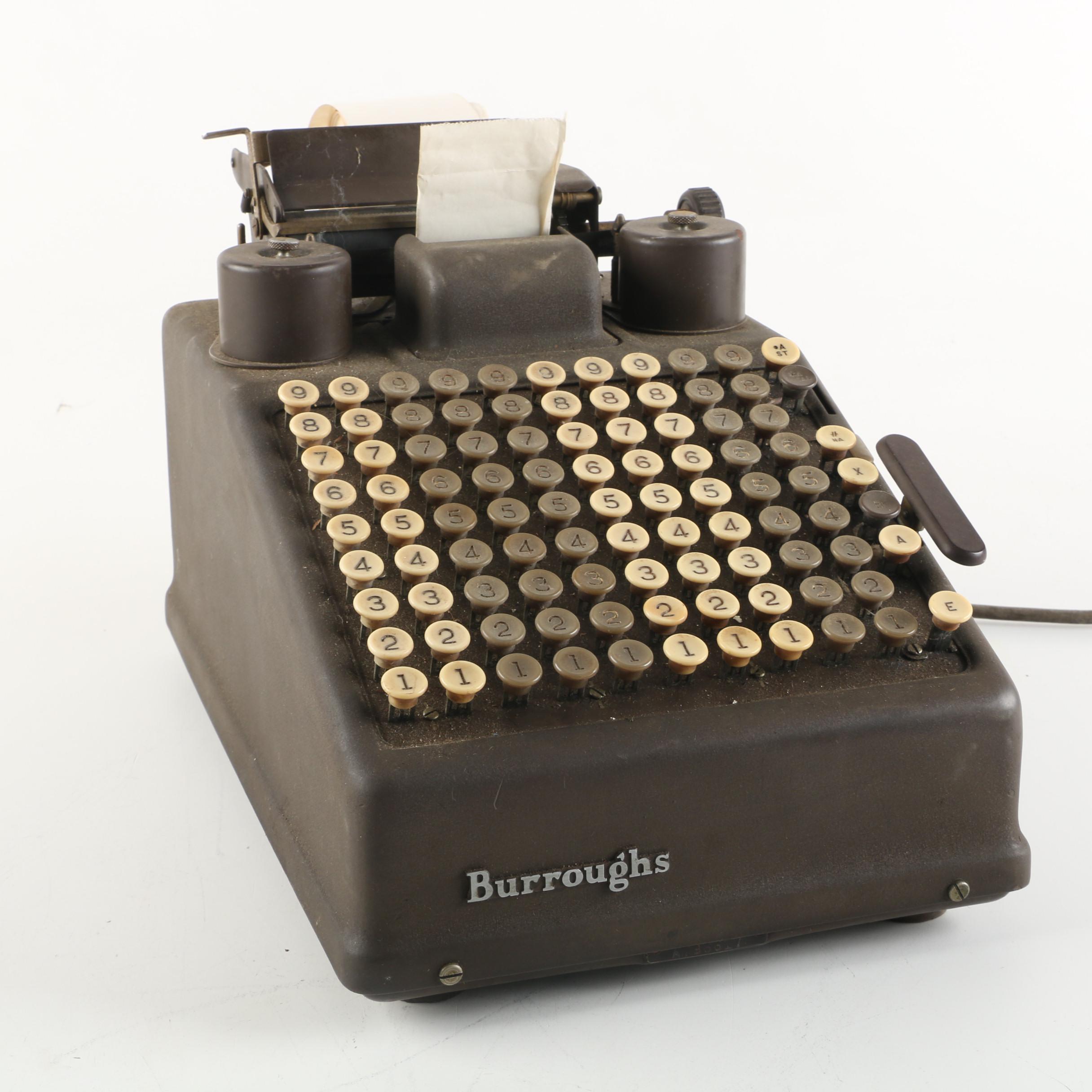 Vintage Burroughs Adding Machine | EBTH