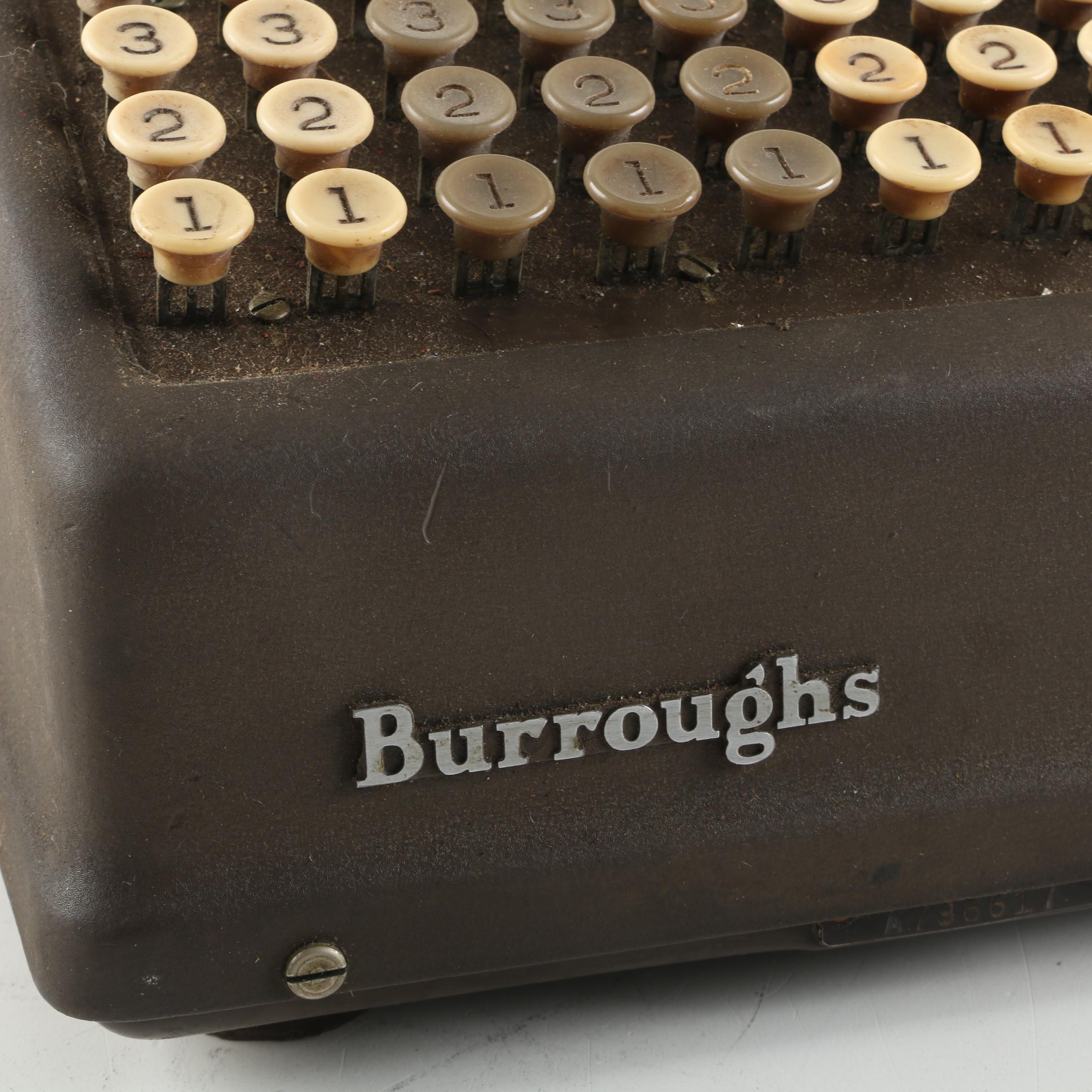Vintage Burroughs Adding Machine | EBTH