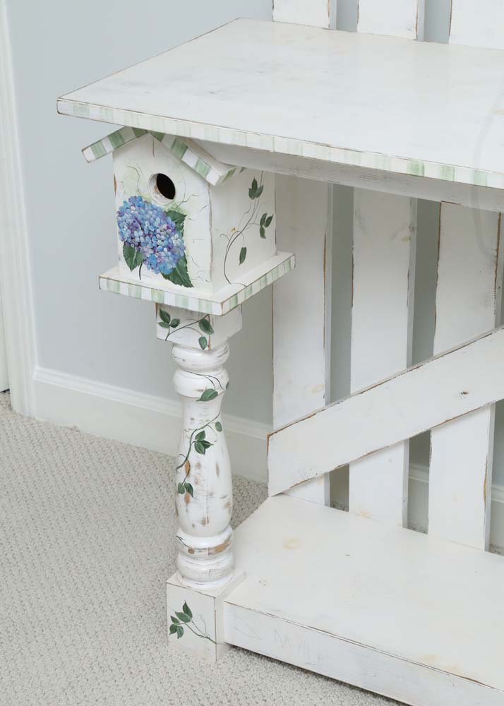 Rustic Bird House Themed Console Table | EBTH