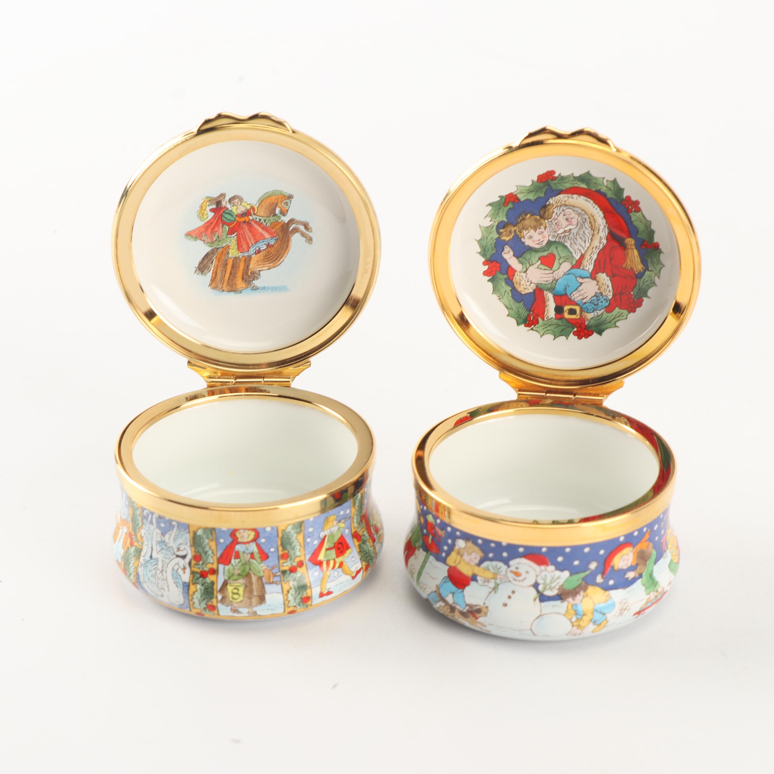 Halcyon Days Enamel Annual Christmas Trinket Boxes | EBTH