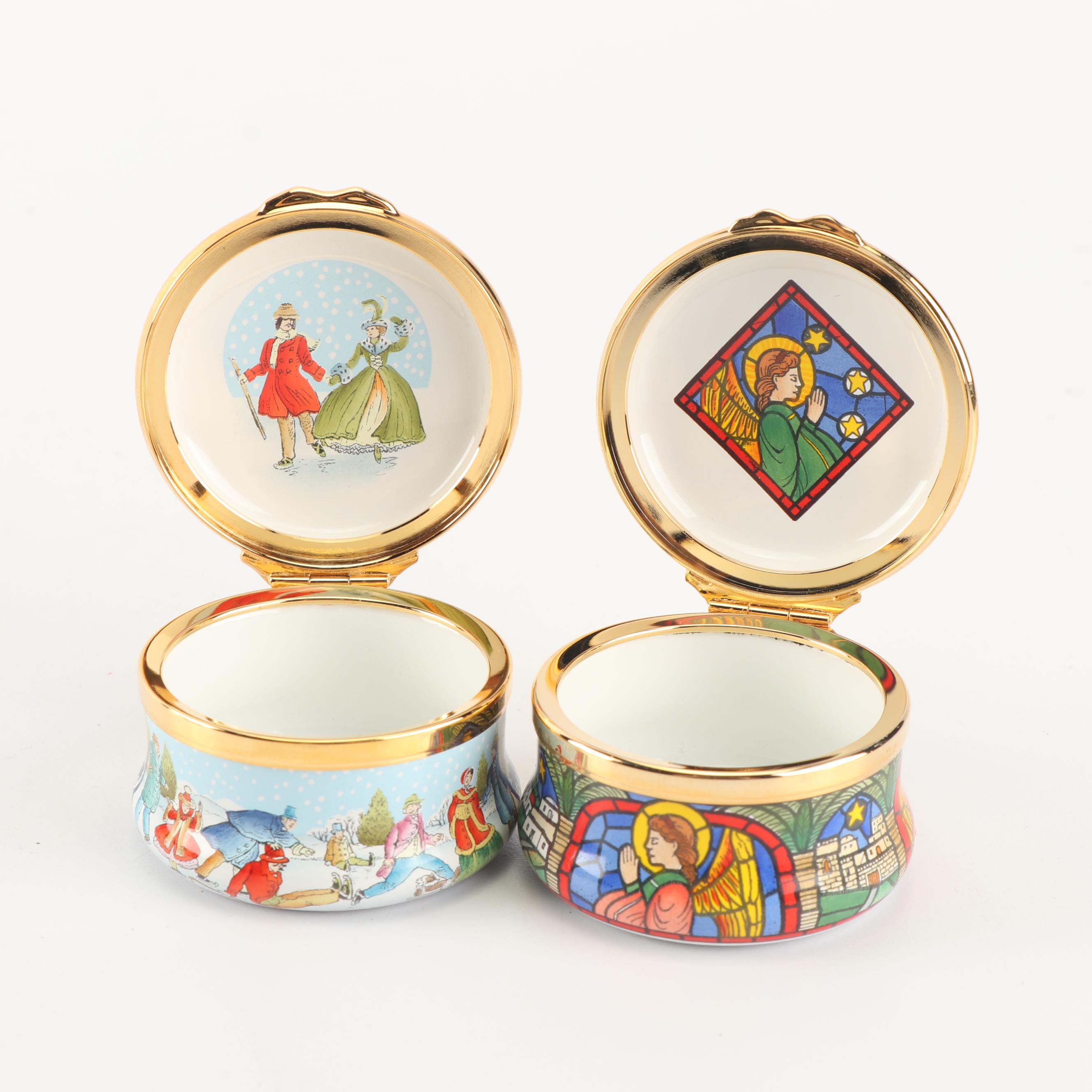 Halcyon Days Enamel Annual Christmas Trinket Boxes | EBTH