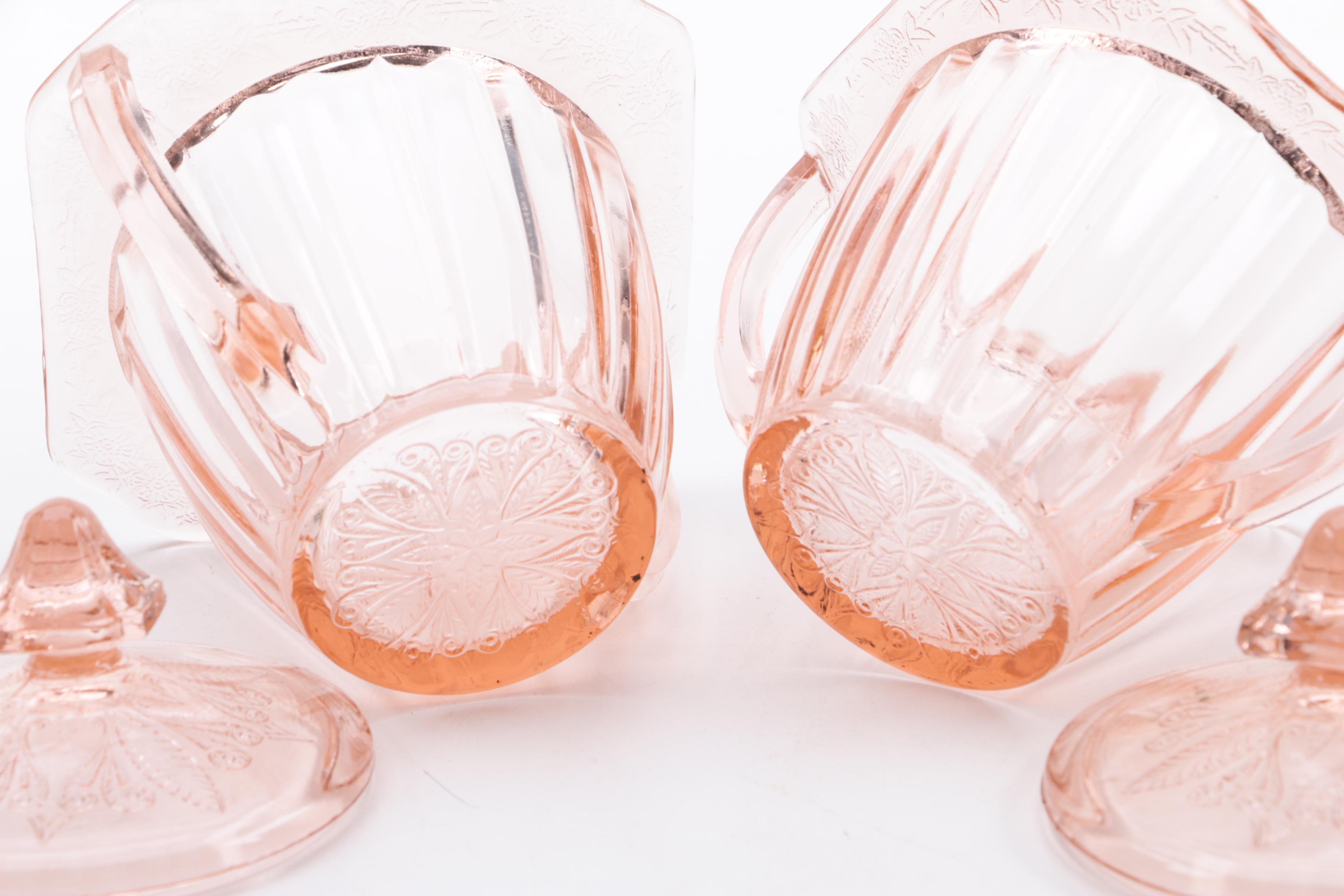 Vintage Pink Depression Glass Dinnerware | EBTH
