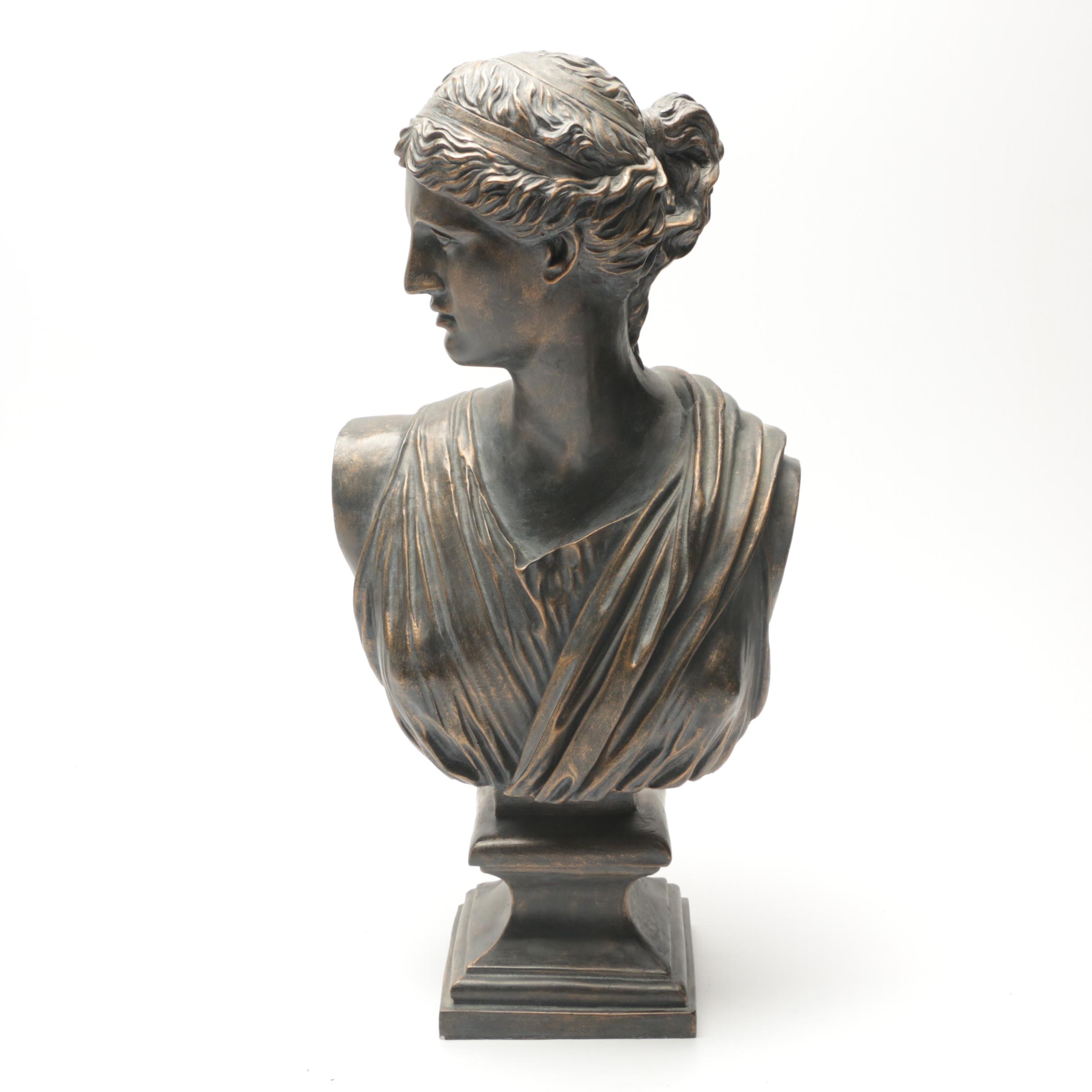 Large Contemporary Plaster Busts of Apollo and Aphrodite | EBTH