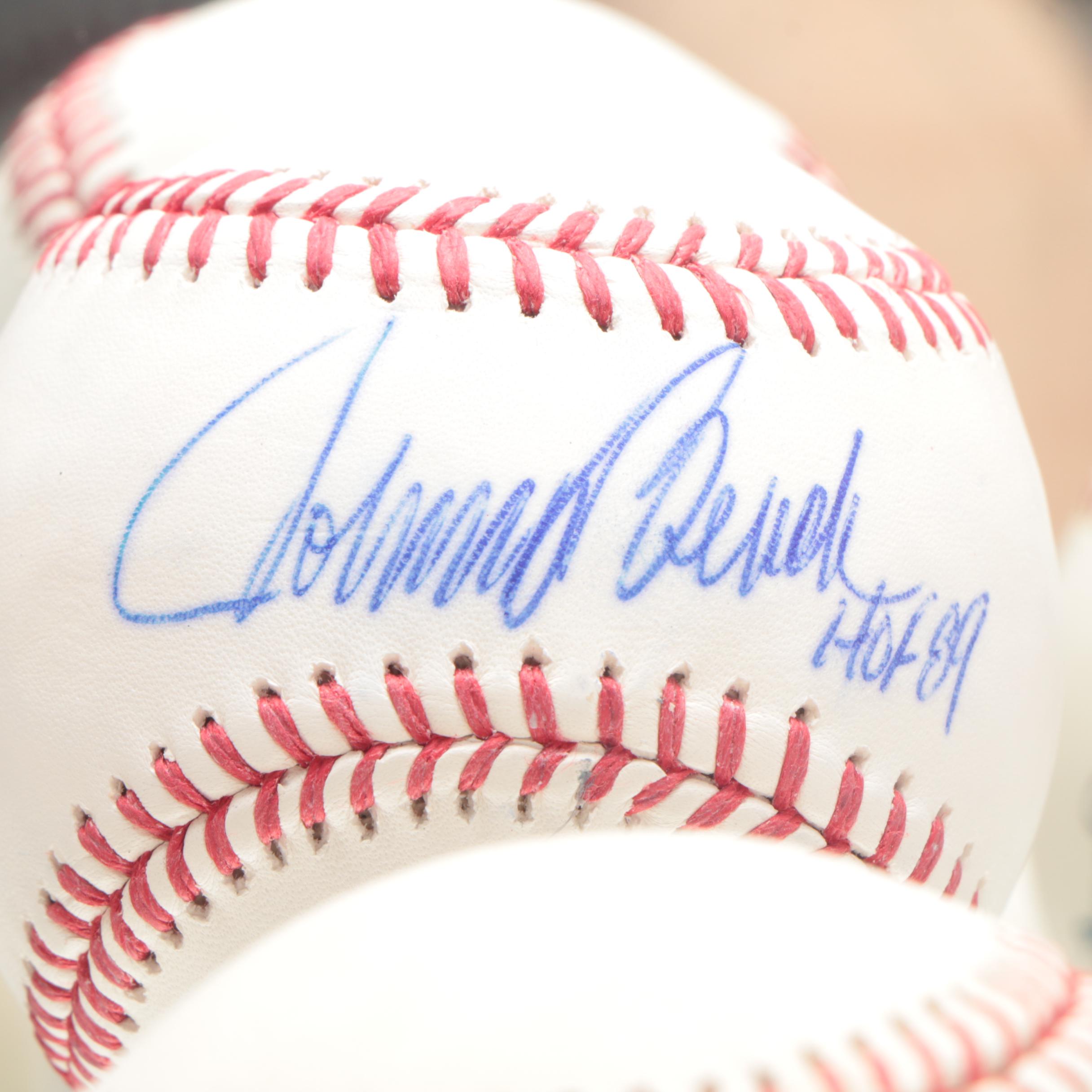 Reds Great "8" Single Singed Baseballs with Case COAs | EBTH