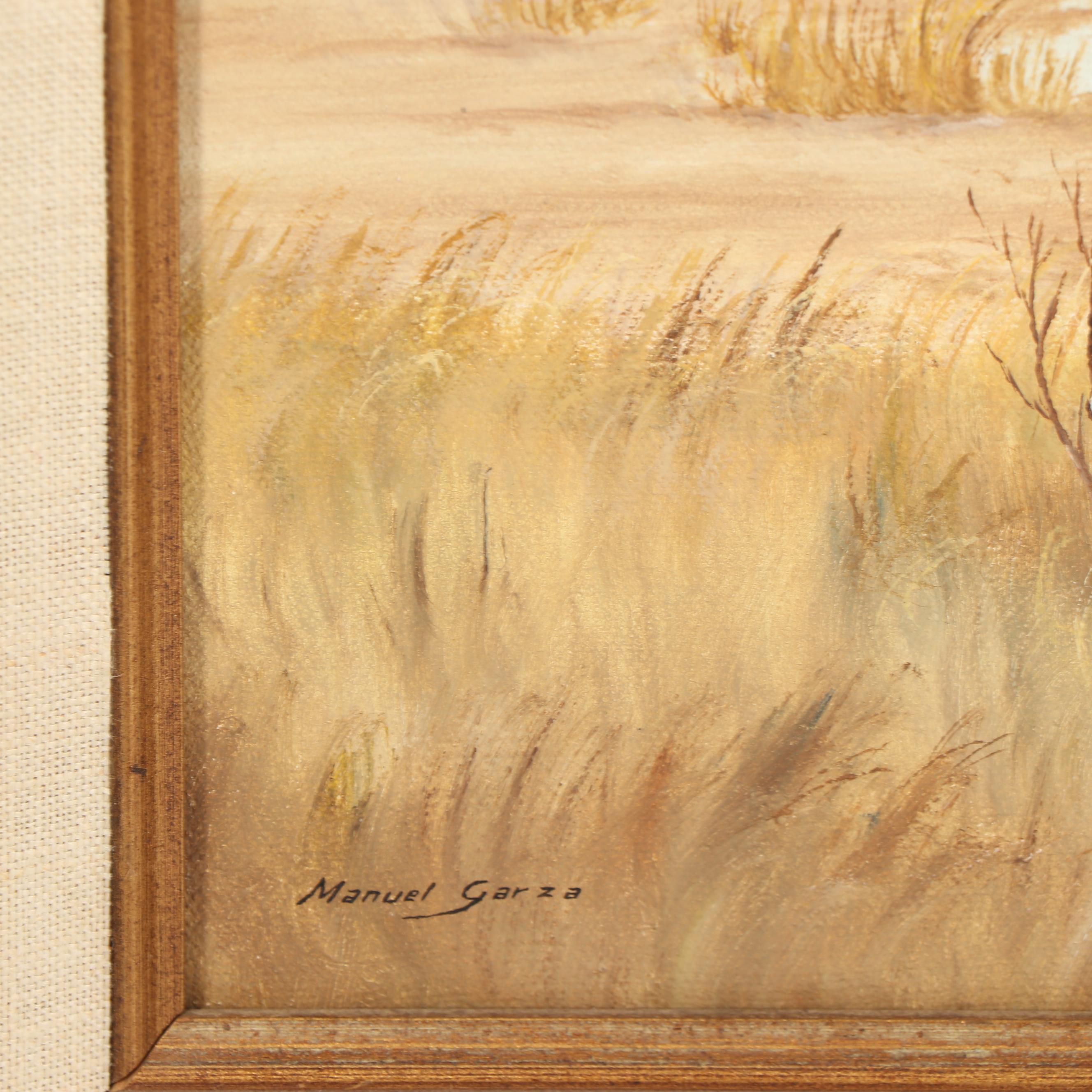 Manuel Garza Oil Painting of Texas Landscape | EBTH
