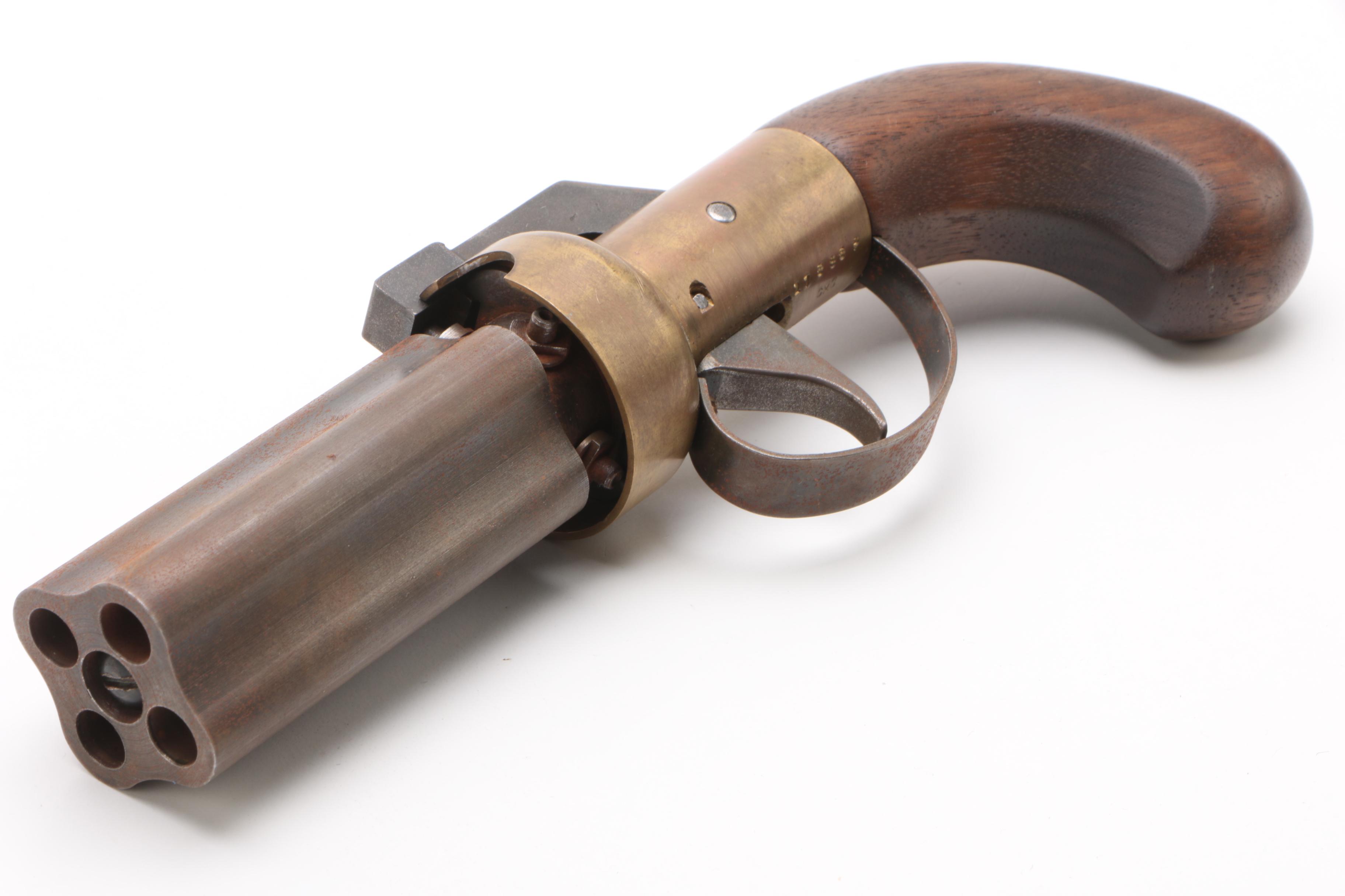 Antique CMC "Pepperbox" Four-Shot .36 Caliber Black Powder Manual ...