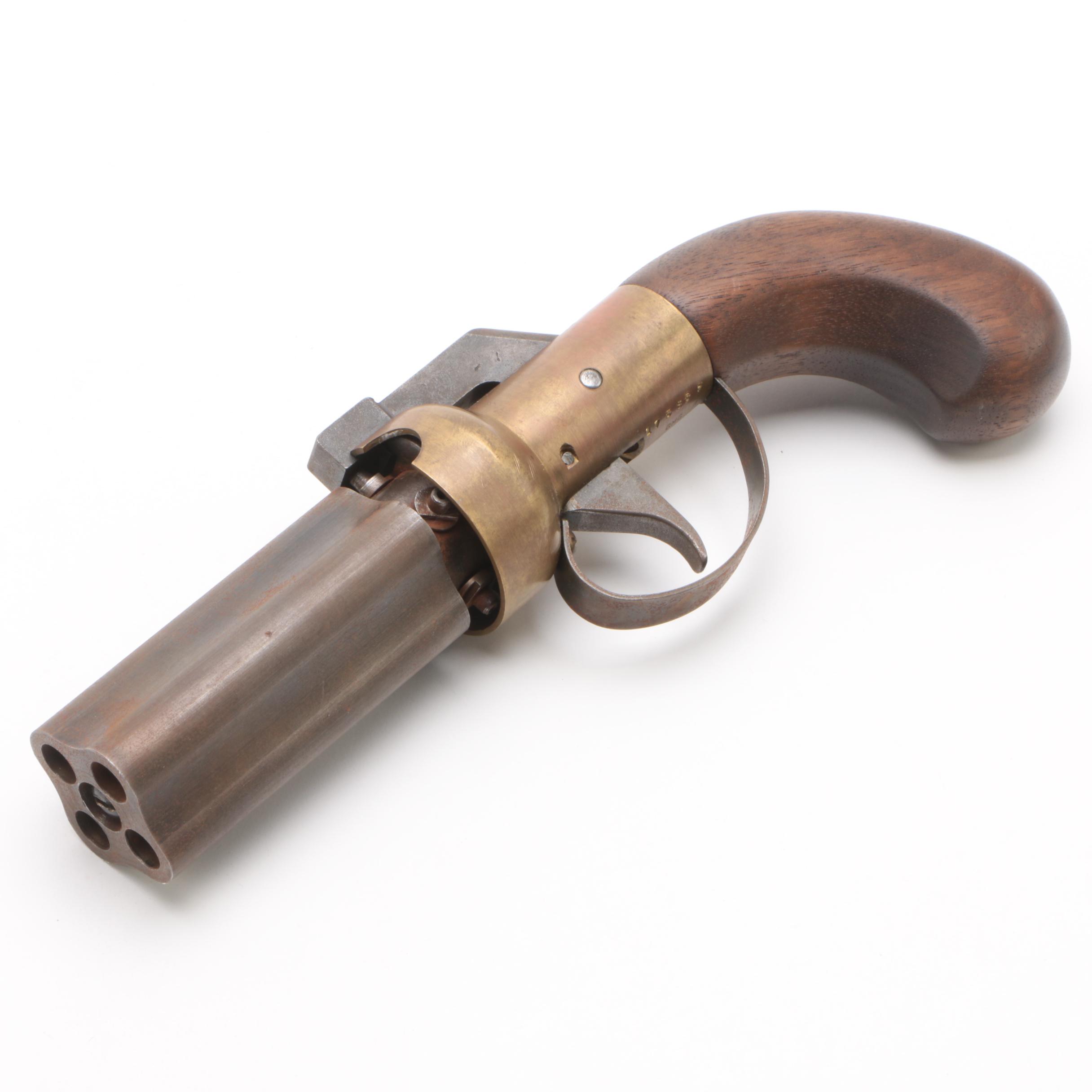 Antique CMC "Pepperbox" Four-Shot .36 Caliber Black Powder Manual ...