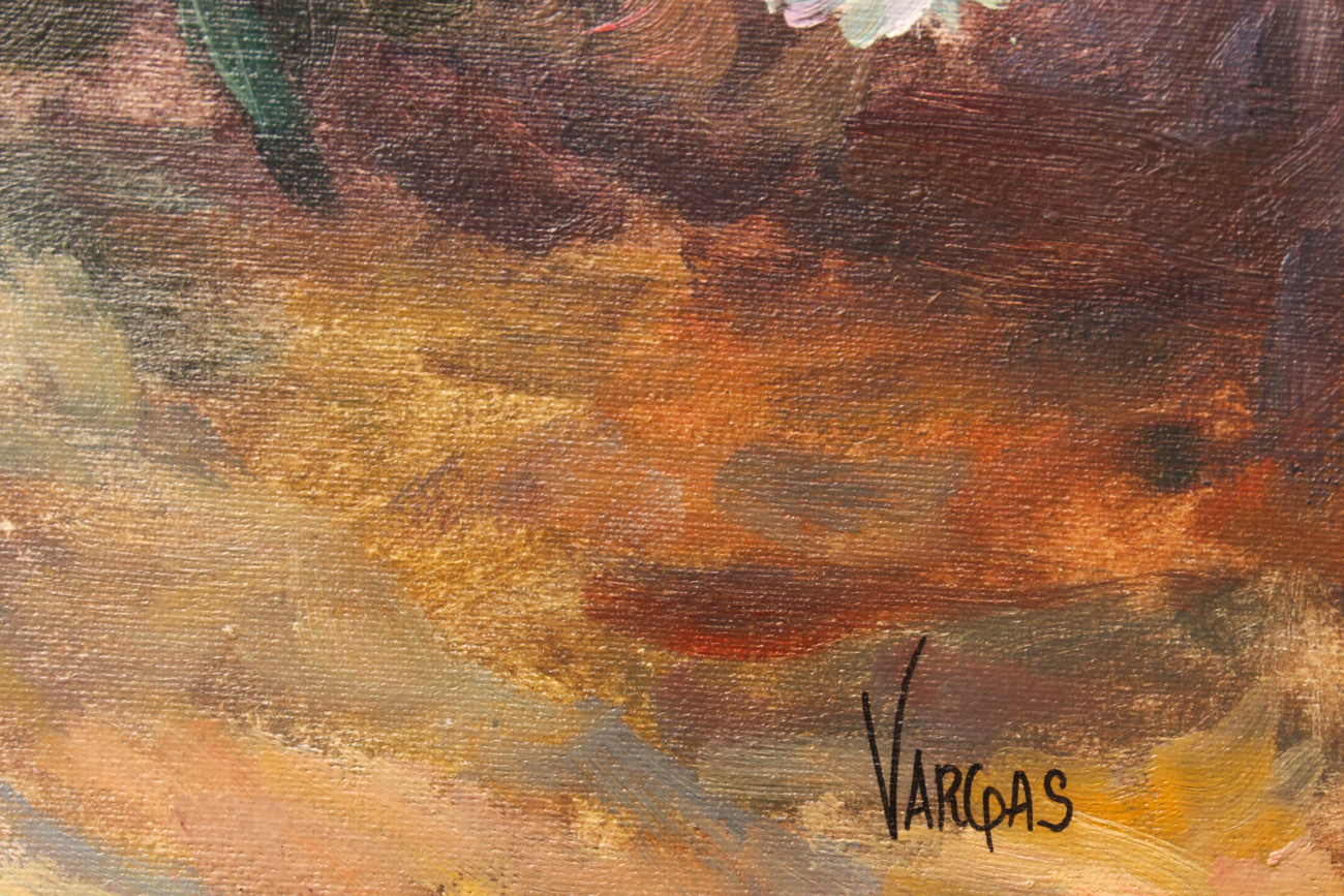 Vargas Floral Still Life Oil Painting | EBTH