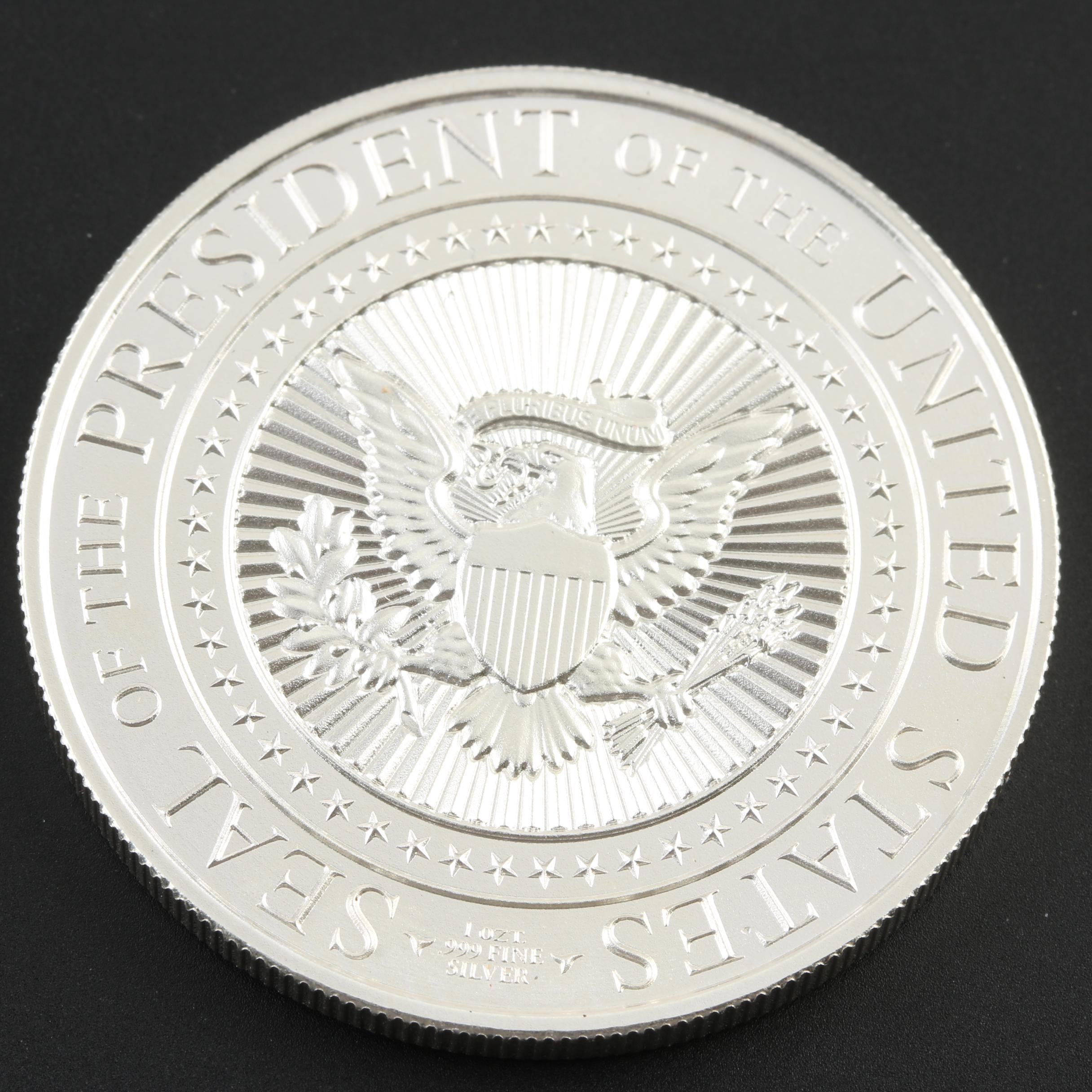 Donald J. Trump Commemorative Presidential Silver Round | EBTH