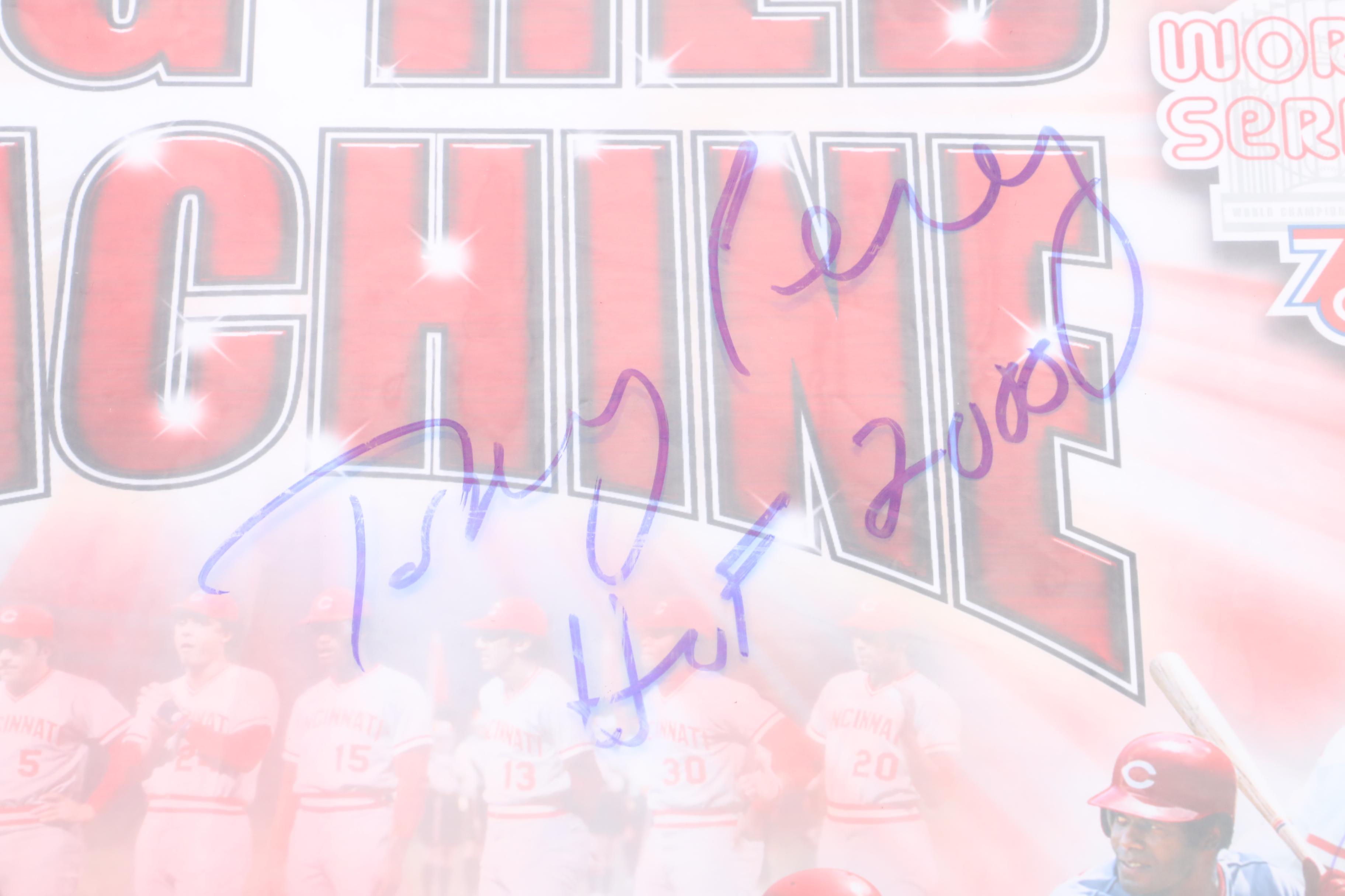 "Big Red Machine" Signed Print Collage COA | EBTH