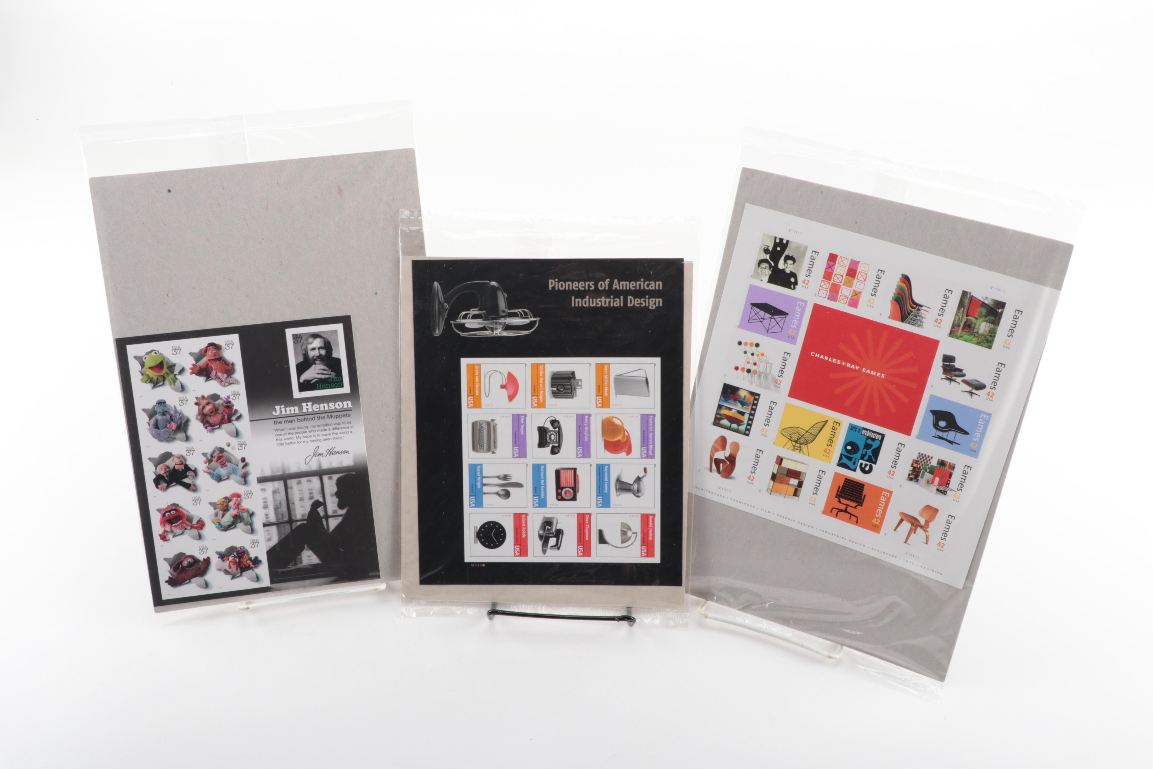 U.S. Souvenir Stamp Sheets including Charles and Ray Eames ...