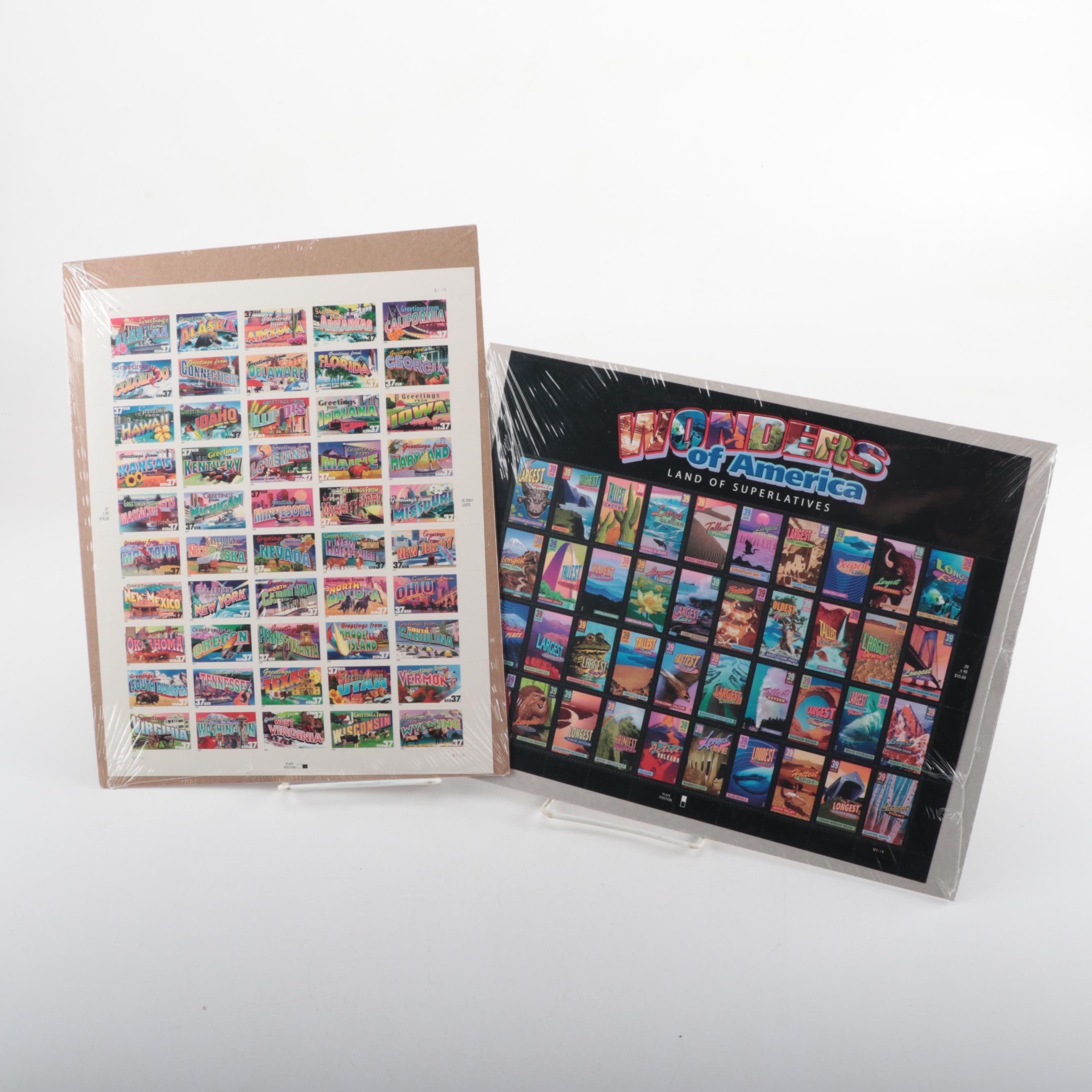 U.S. Souvenir Stamp Sheets including Charles and Ray Eames ...