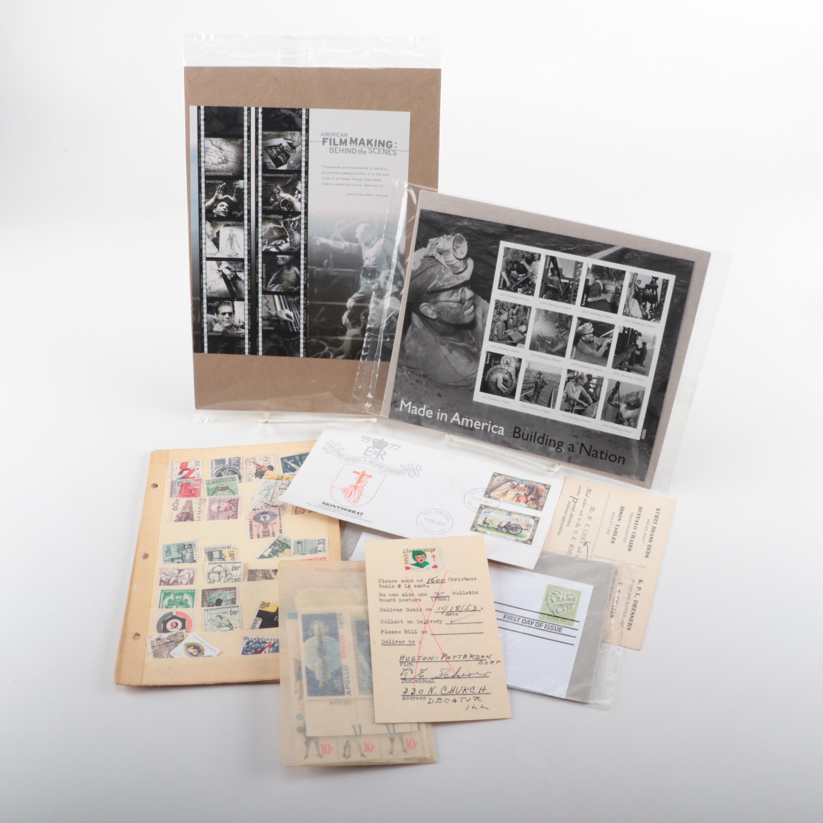 U.S. Souvenir Stamp Sheets including Charles and Ray Eames ...