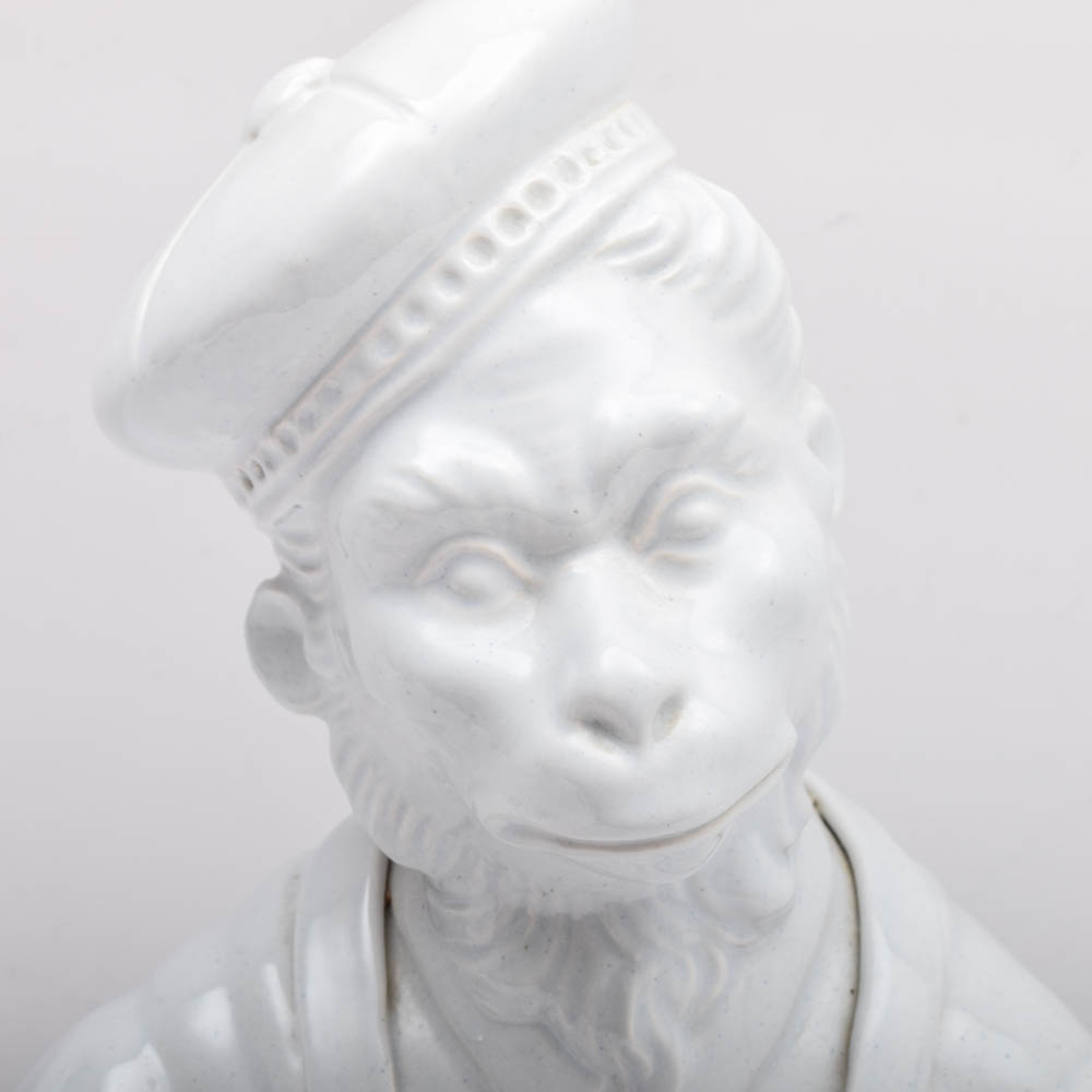 Italian Ceramic Monkey Drummer Figurine | EBTH
