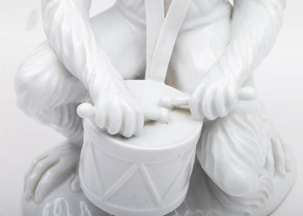 Italian Ceramic Monkey Drummer Figurine | EBTH