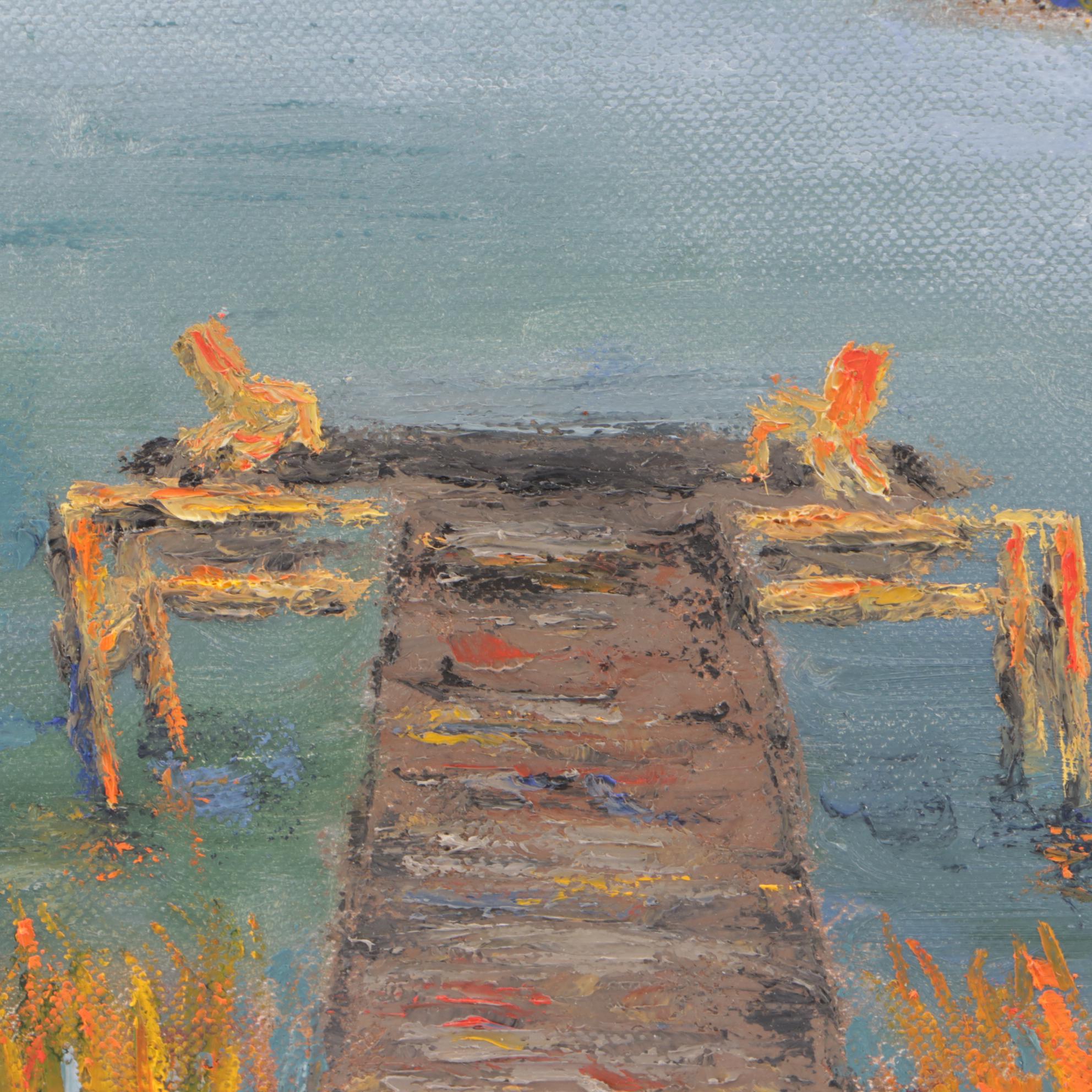 Ray Abrams Oil Painting of a Lake | EBTH