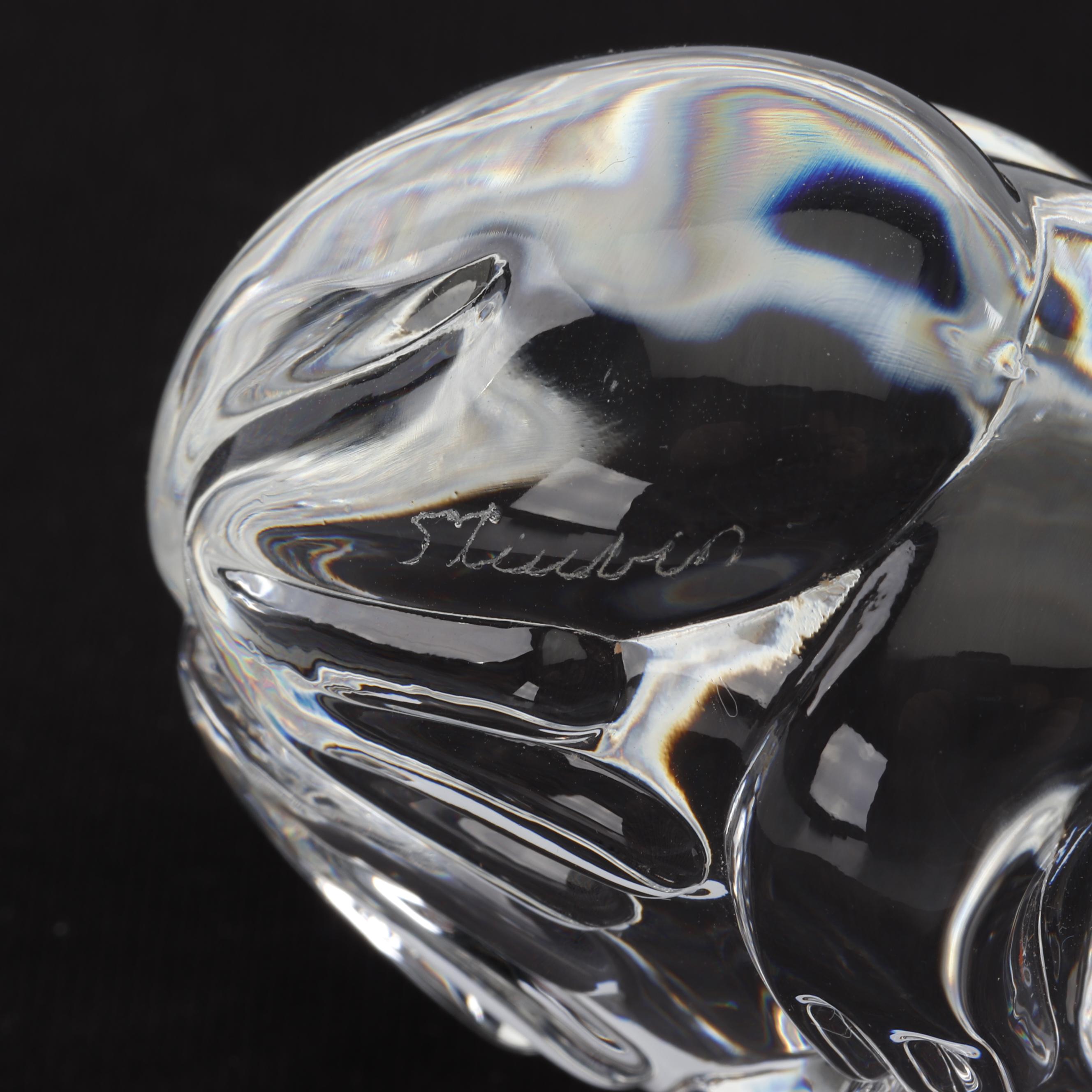 Steuben Glass Frog Hand Cooler | EBTH