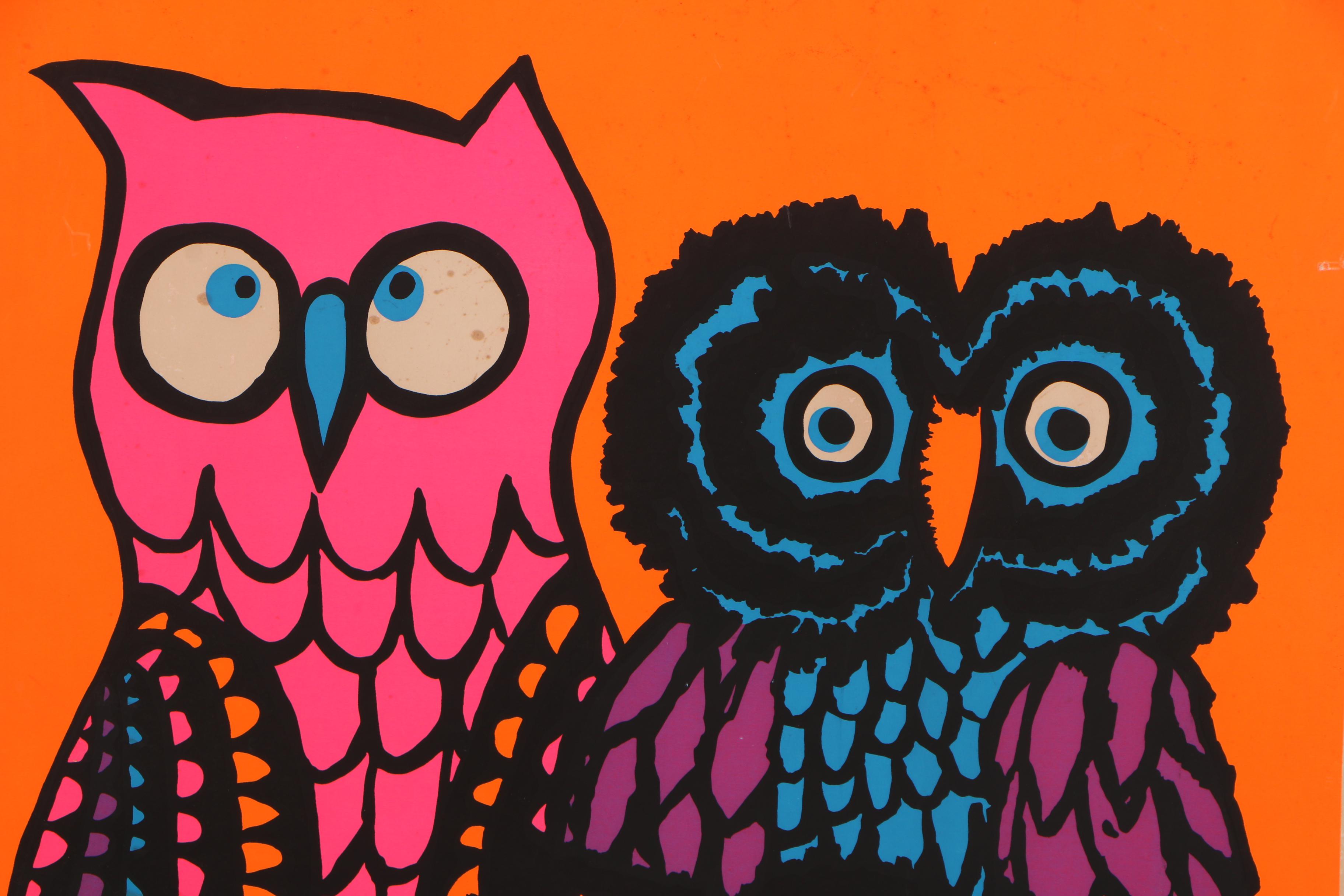 Dan Shupe 1967 Serigraph "Owls" | EBTH