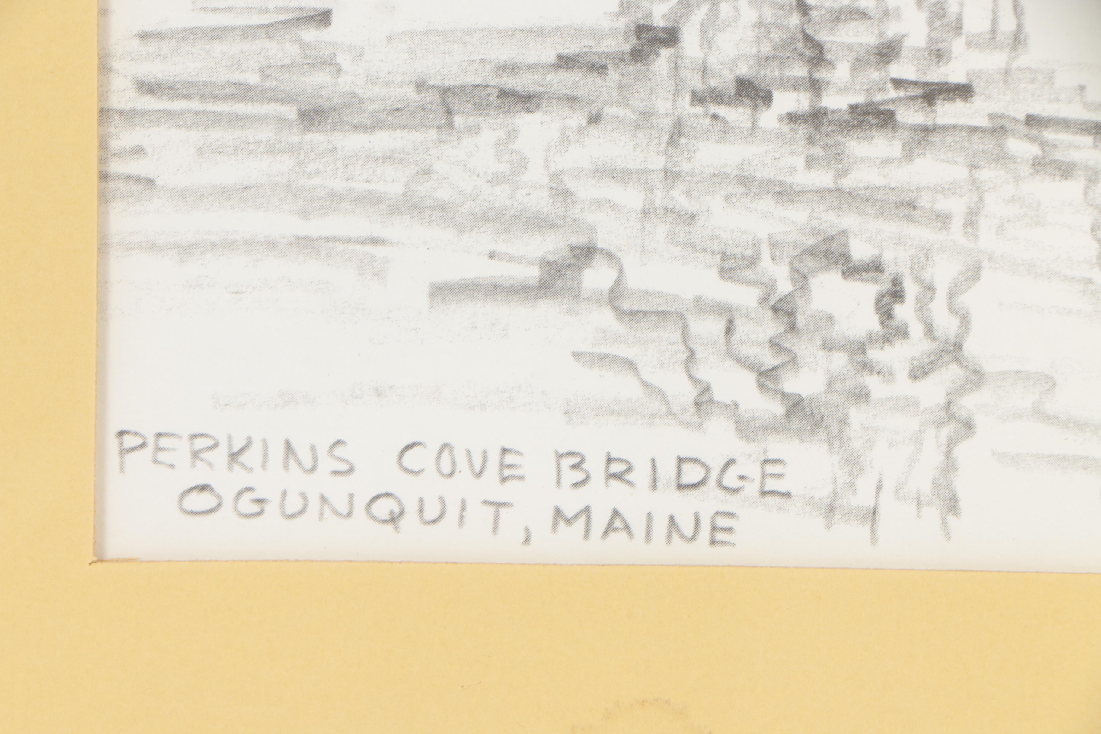 James Francis Murray Offset Lithograph "Perkins Cove Bridge" | EBTH