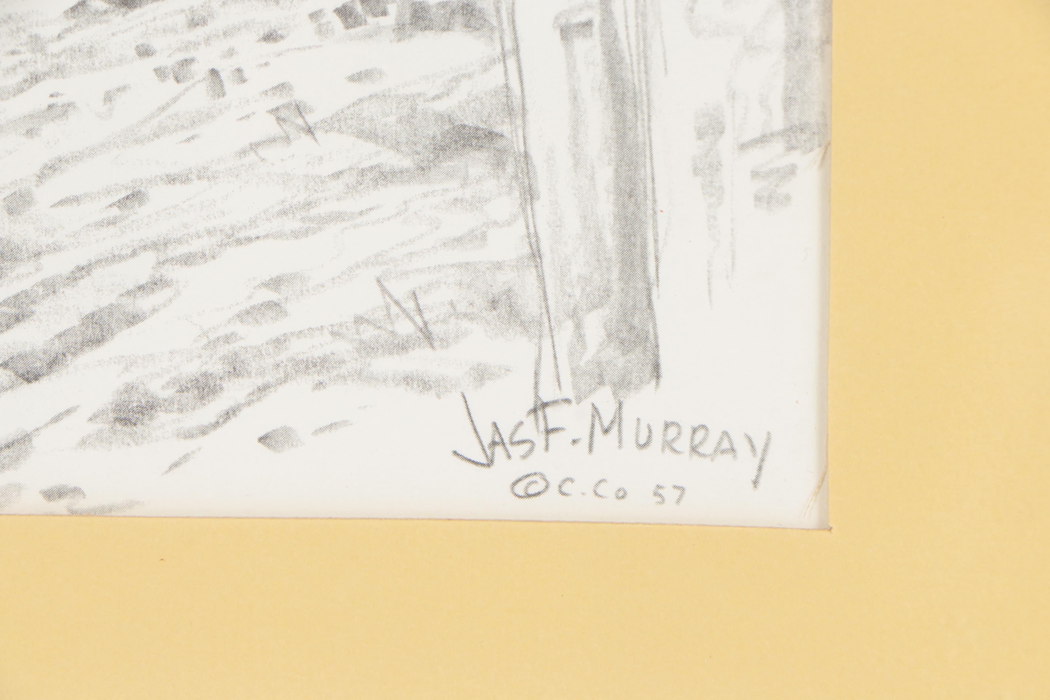 James Francis Murray Offset Lithograph "Perkins Cove Bridge" | EBTH