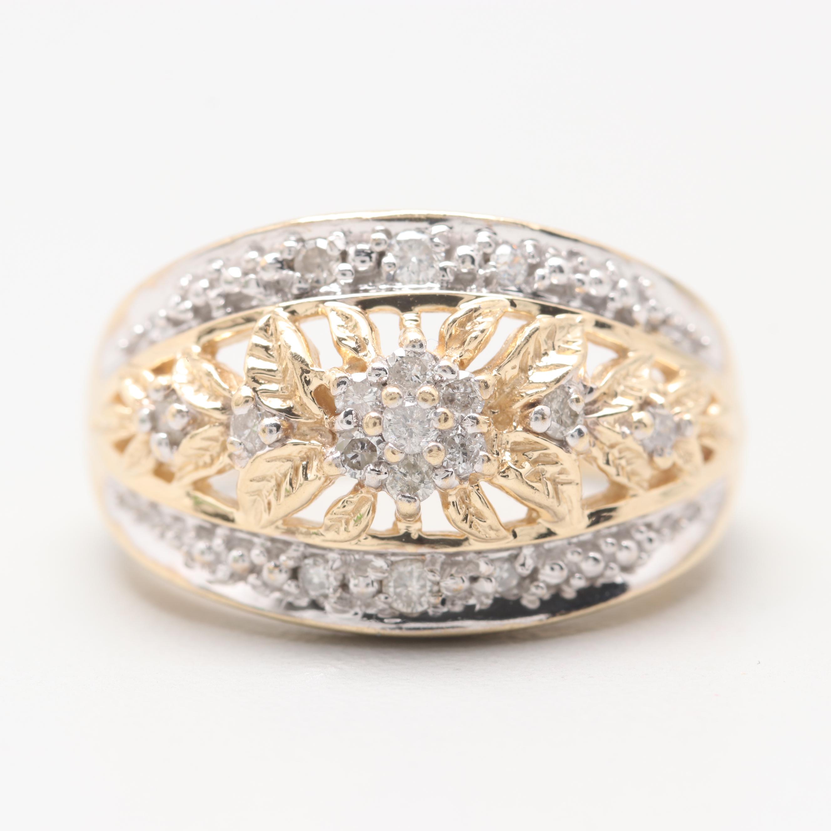 10K Yellow Gold Diamond Ring | EBTH