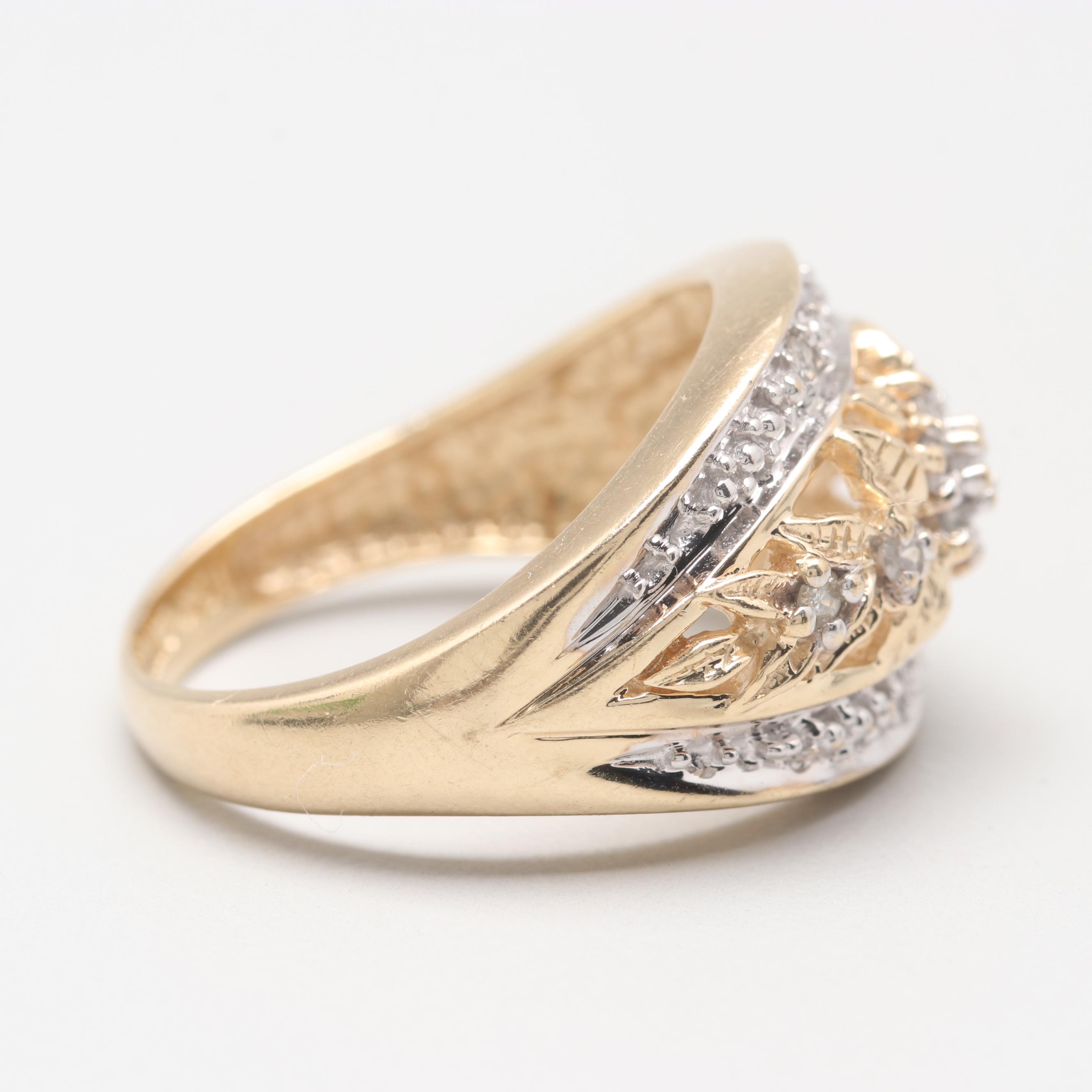 10K Yellow Gold Diamond Ring | EBTH