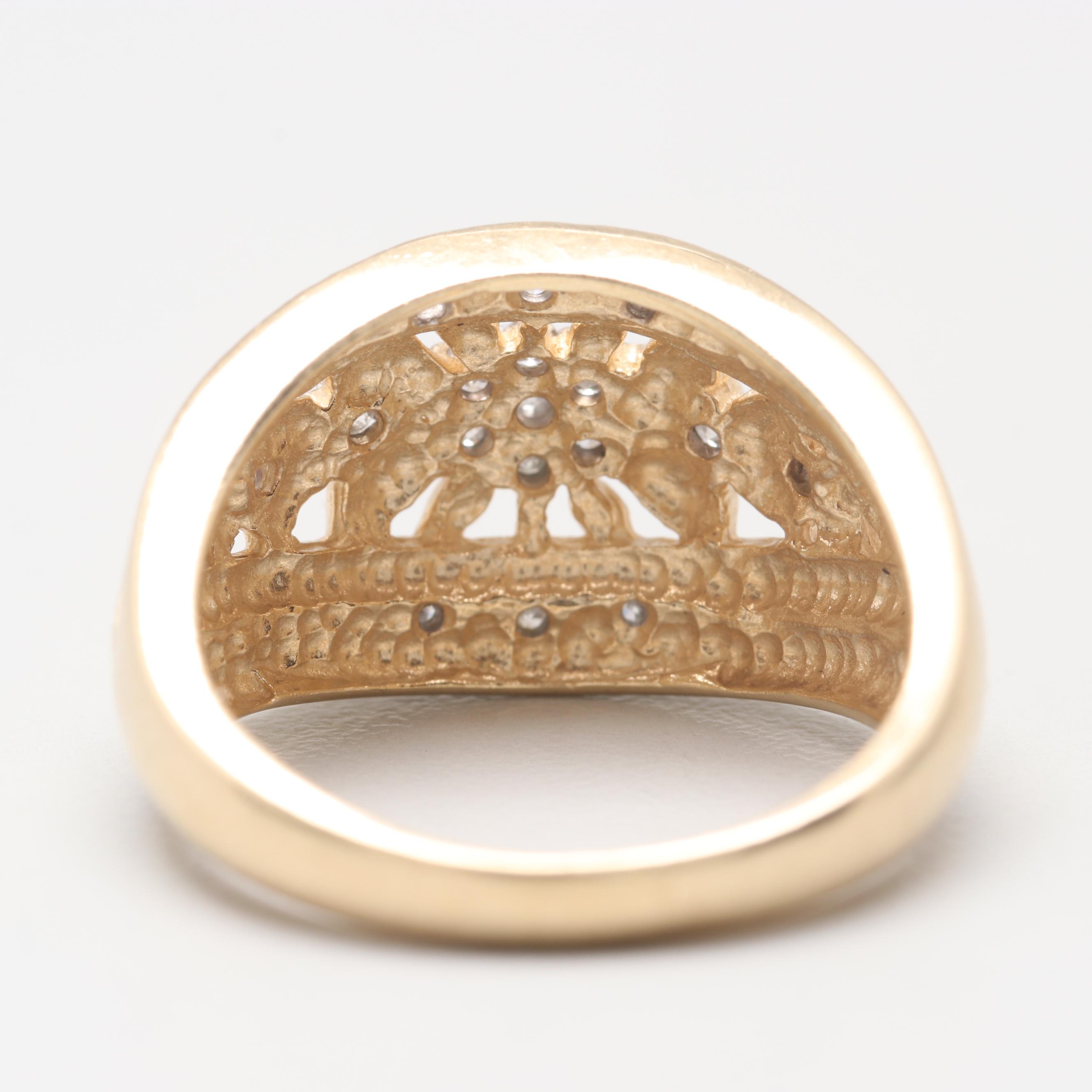 10K Yellow Gold Diamond Ring | EBTH