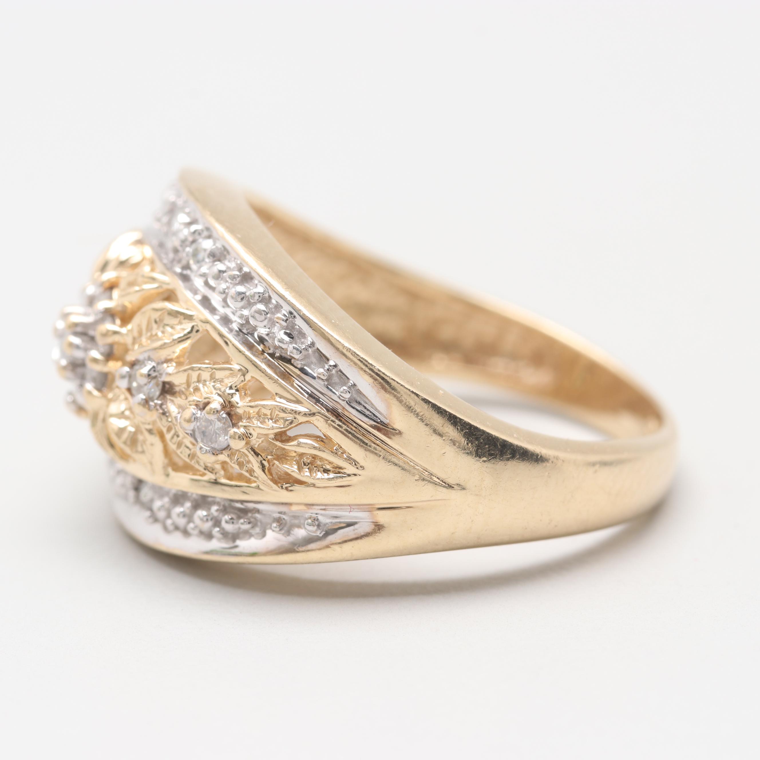 10K Yellow Gold Diamond Ring | EBTH