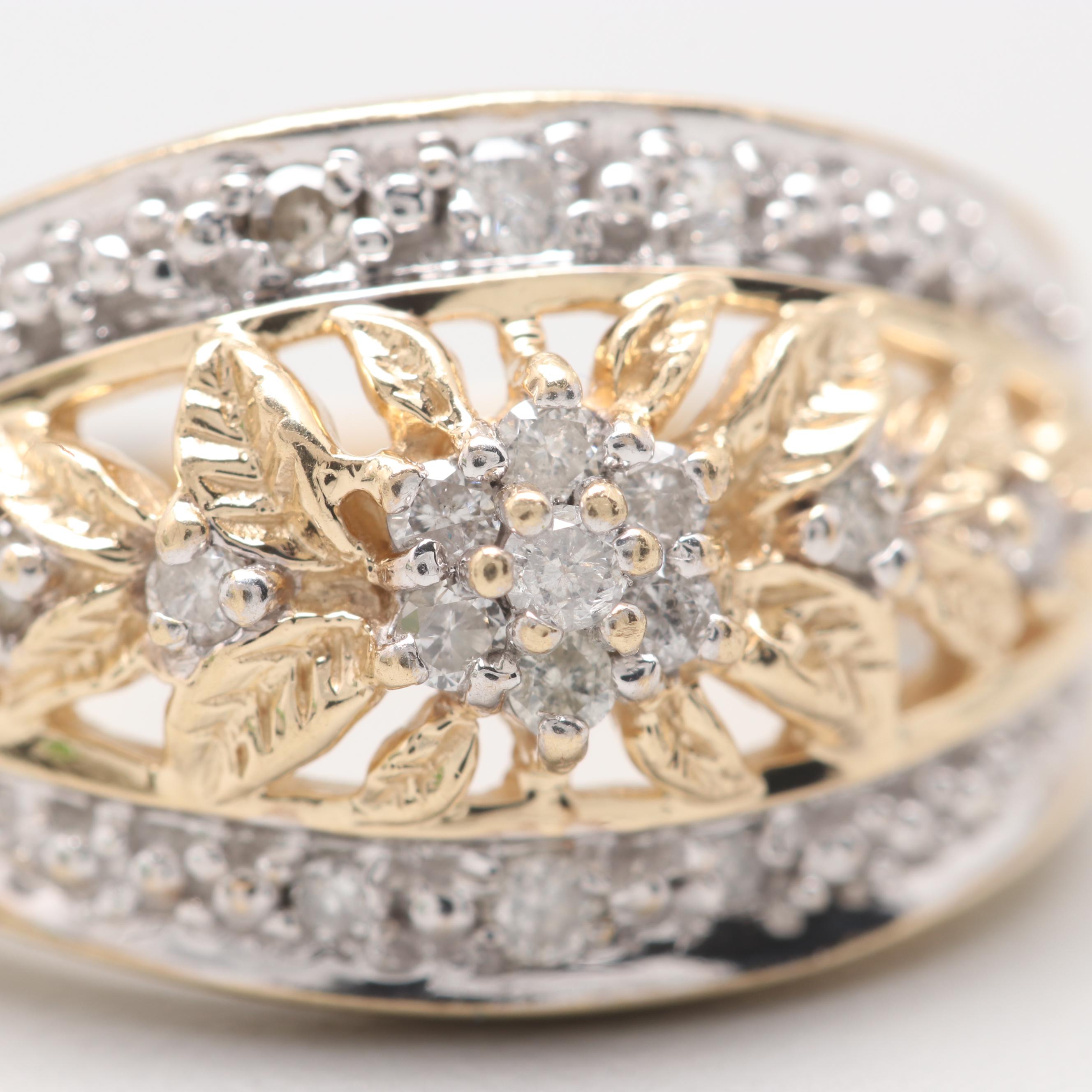 10K Yellow Gold Diamond Ring | EBTH