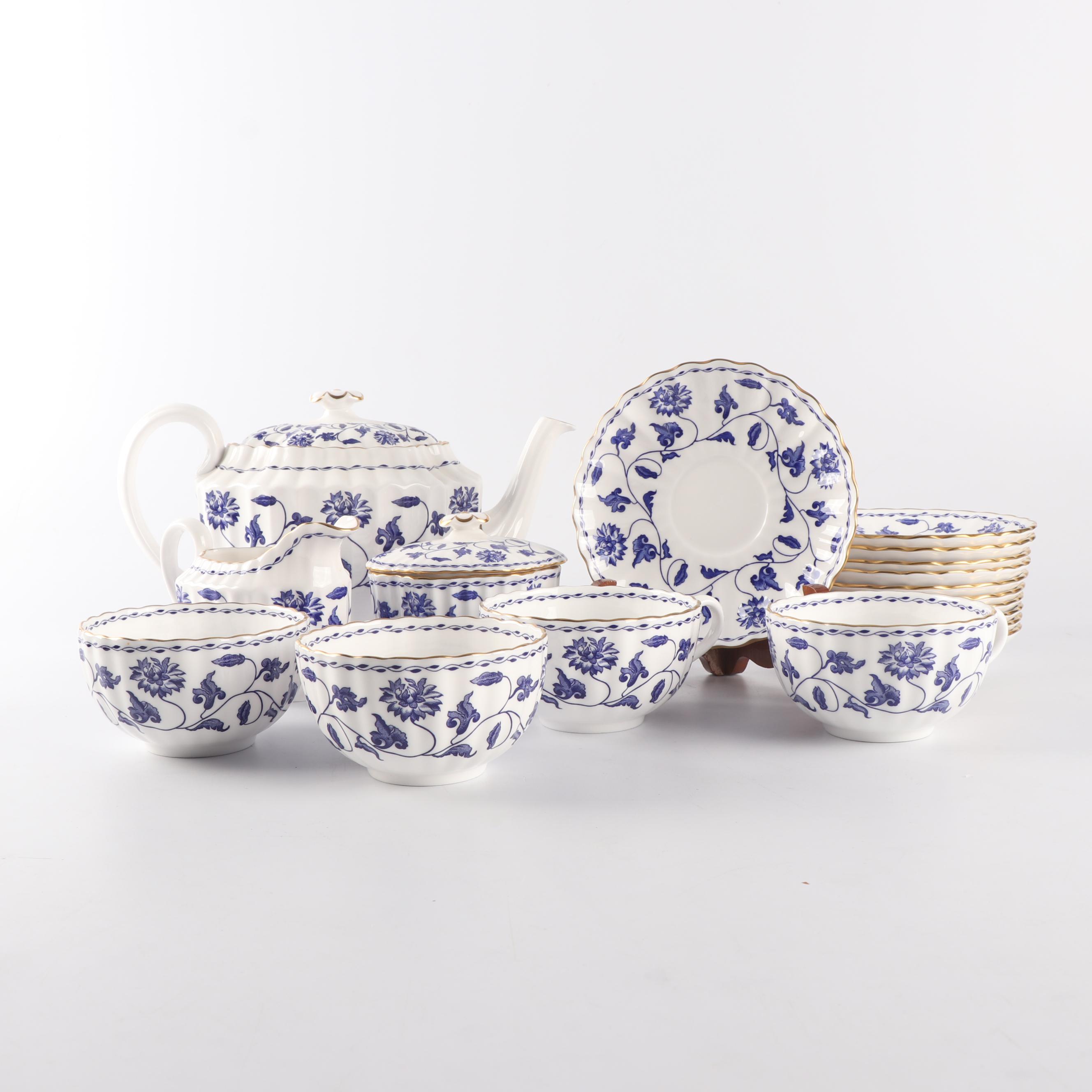 Spode Porcelain "Colonel-Blue" Part Tea Service | EBTH