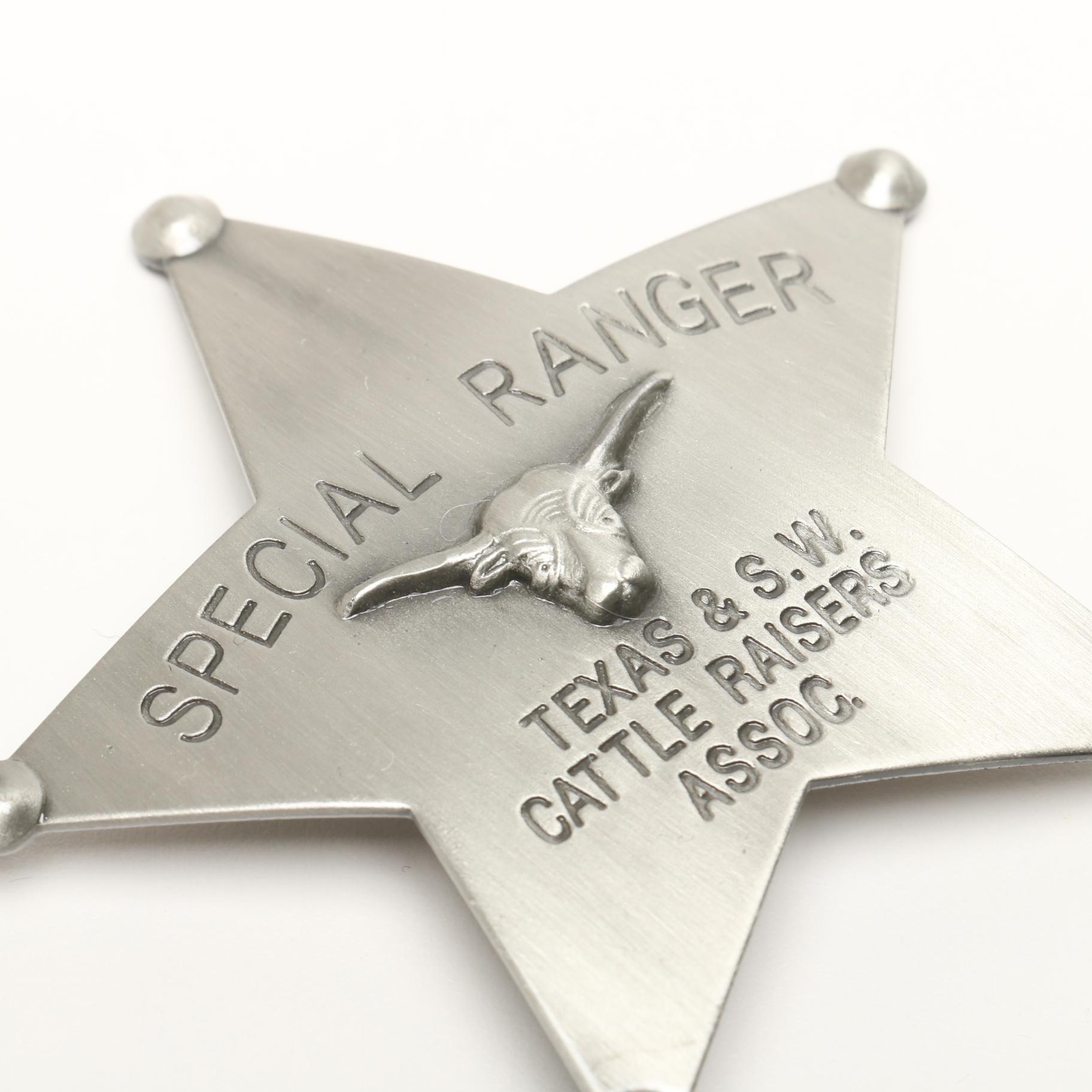 Special Ranger Texas & Southwest Cattle Raisers Badge In Original Box ...