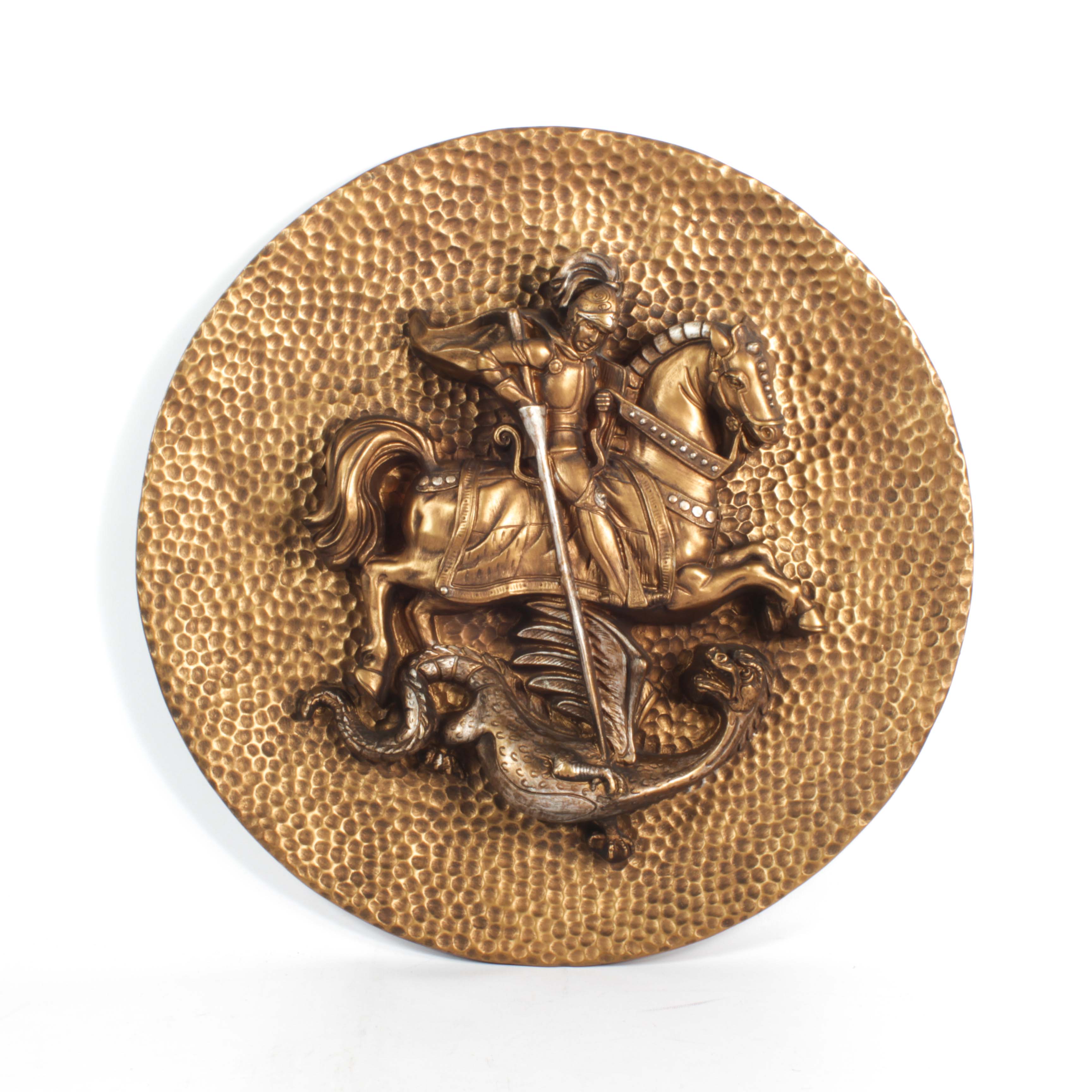 Cast Wall Plaque of St. George | EBTH