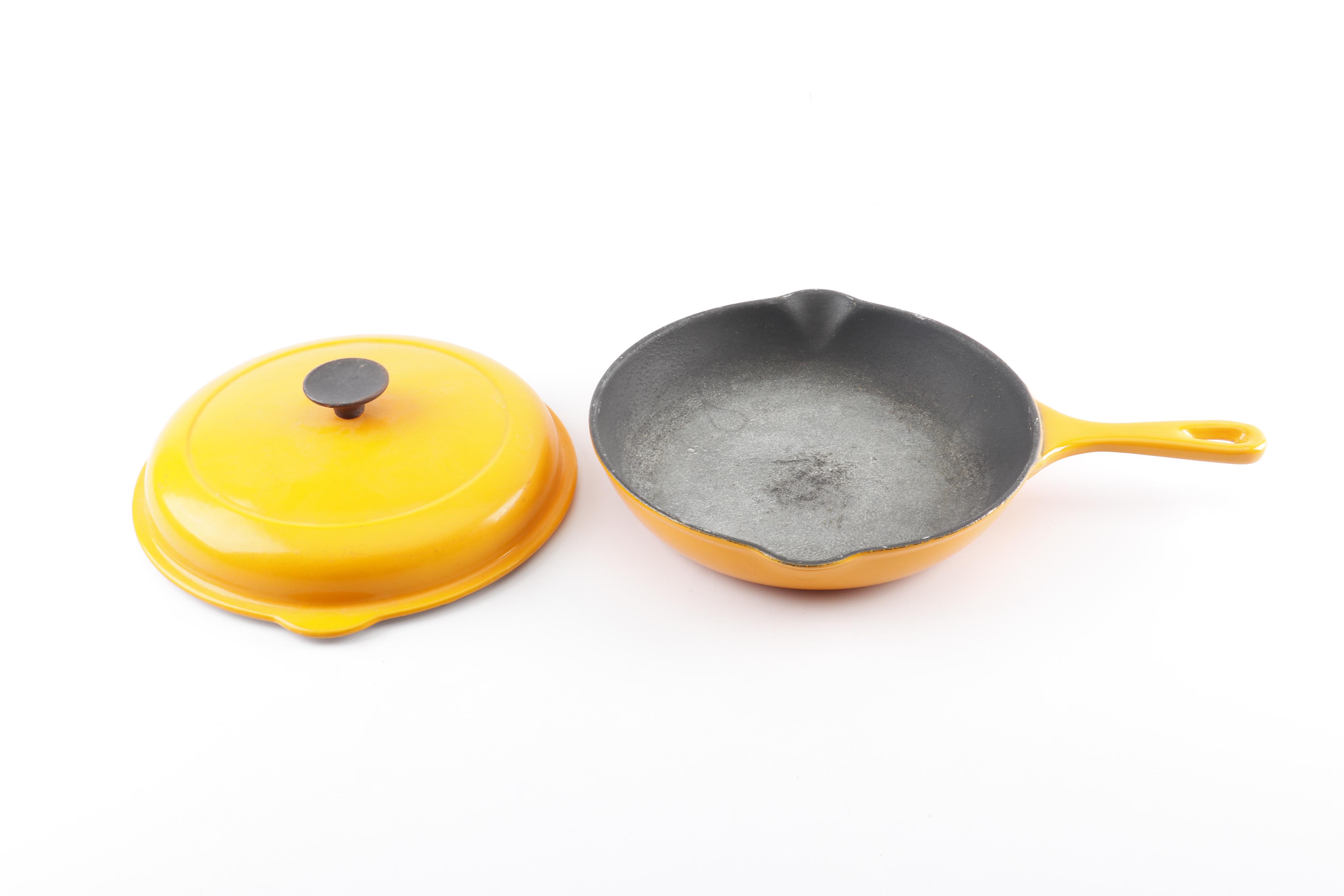 Le Creuset Yellow Enameled Cast Iron Saucier Pan | EBTH