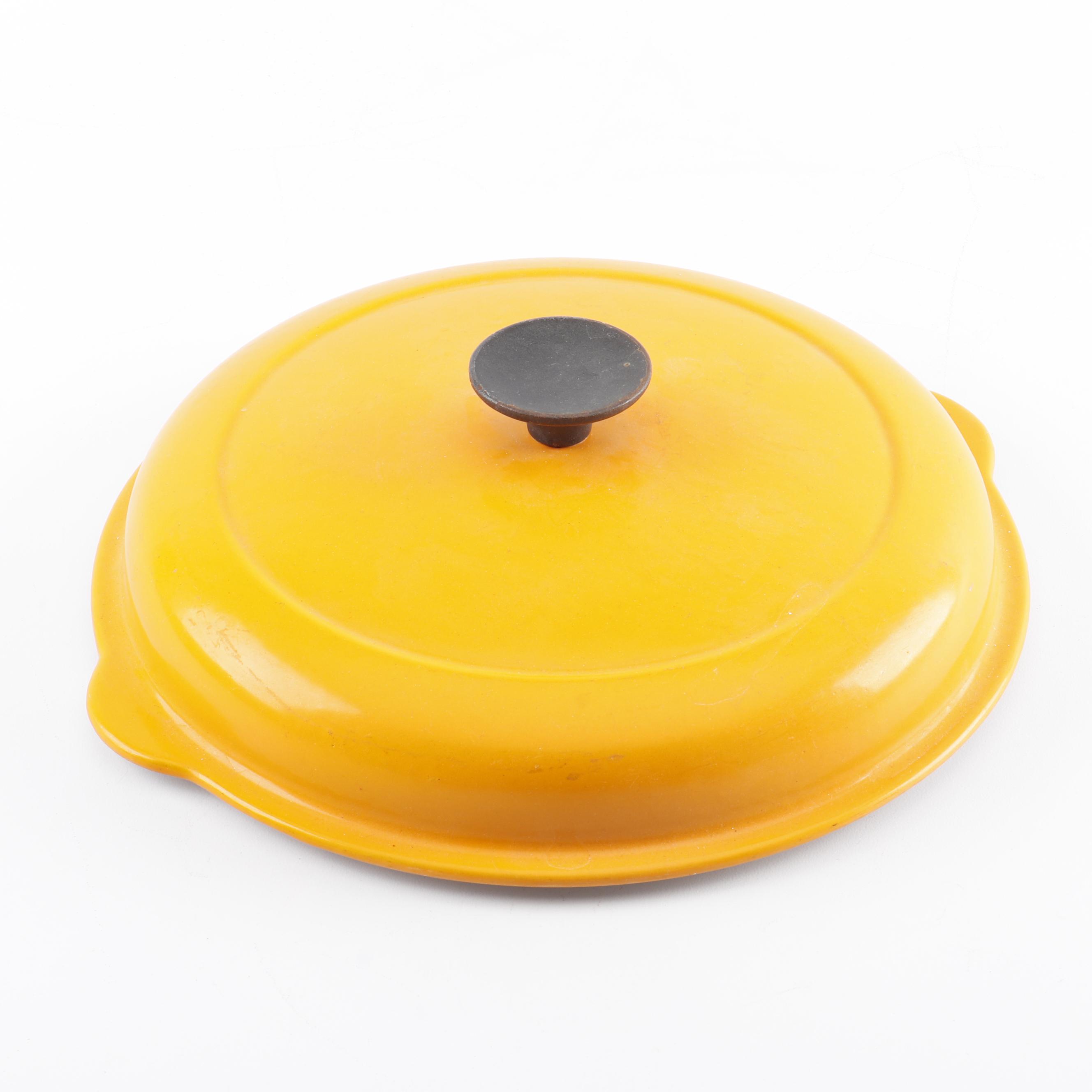 Le Creuset Yellow Enameled Cast Iron Saucier Pan | EBTH