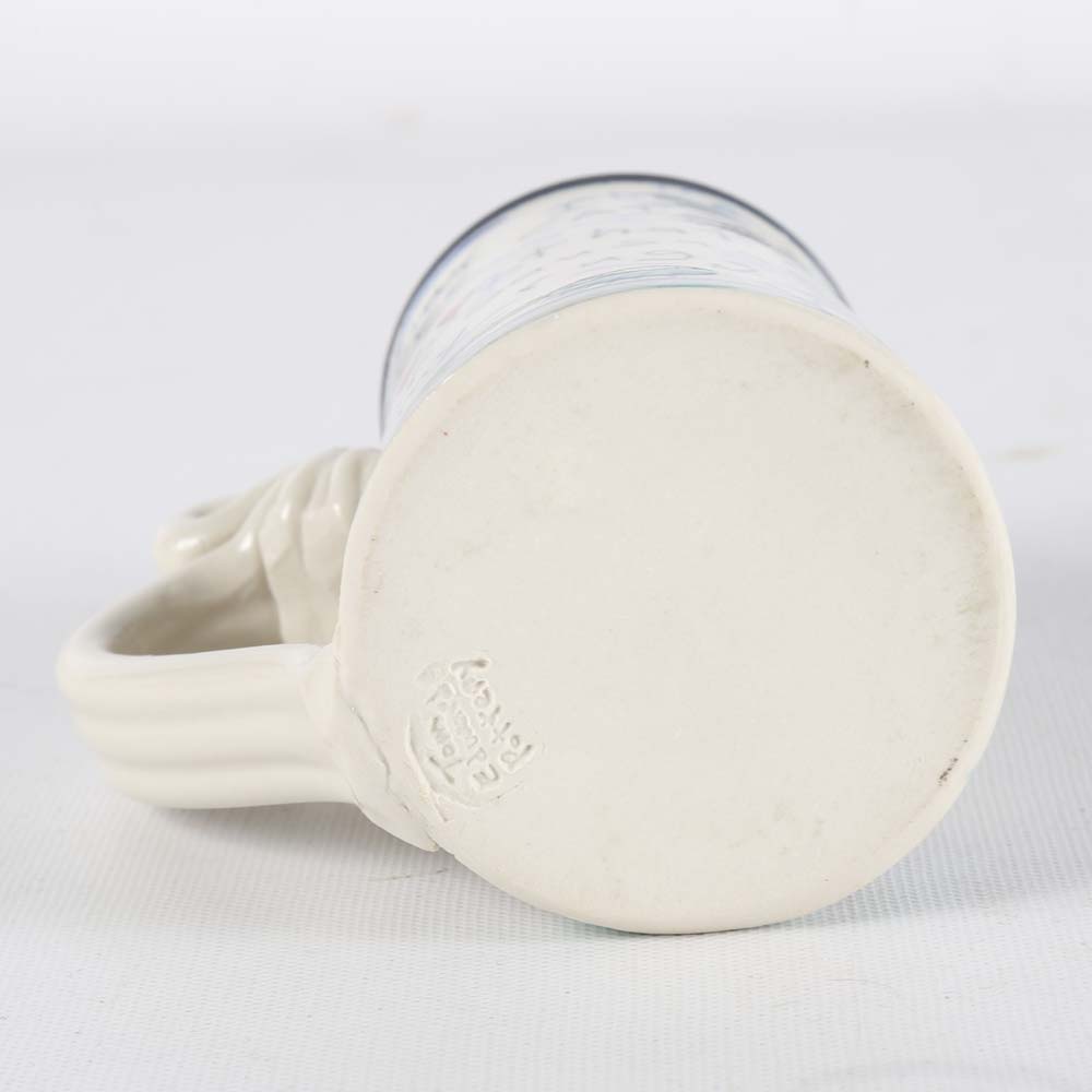 Tom Edwards Wheel Thrown Porcelain Illustrated Mugs | EBTH