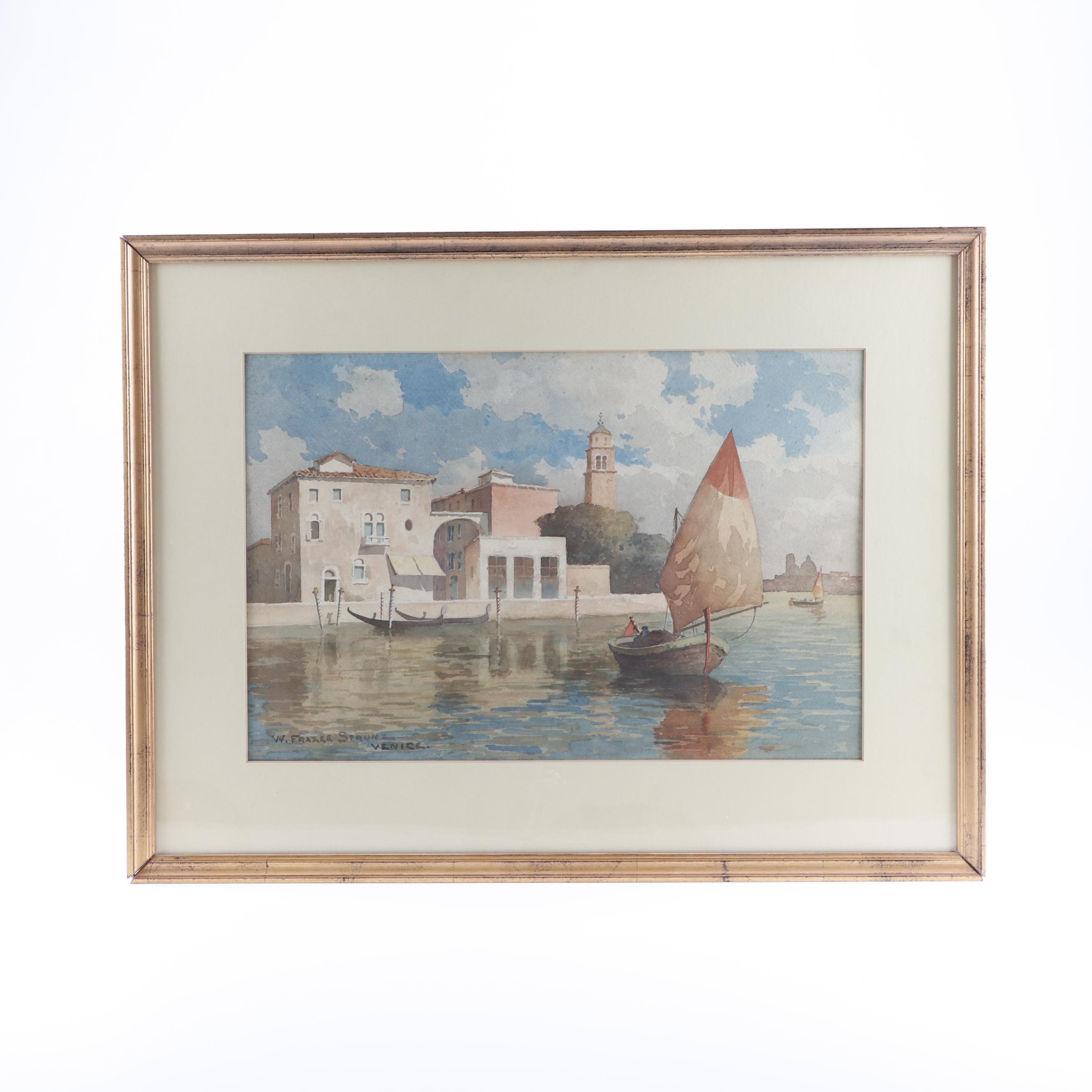 William Frazee Strunz Watercolor Painting "Venice" | EBTH