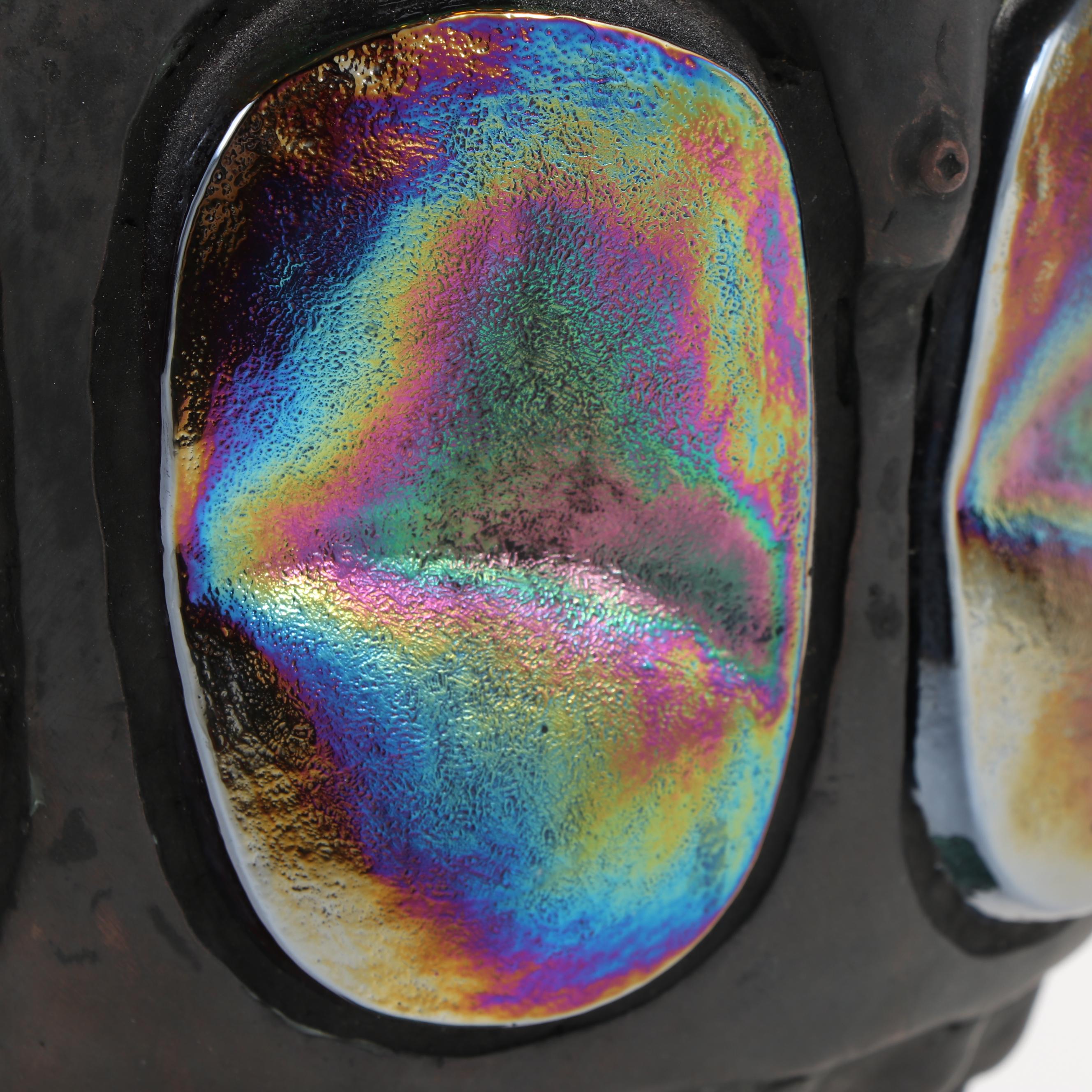 JSW Studios Leaded Glass, Mosaic and Patinated Metal Dragonfly Table ...