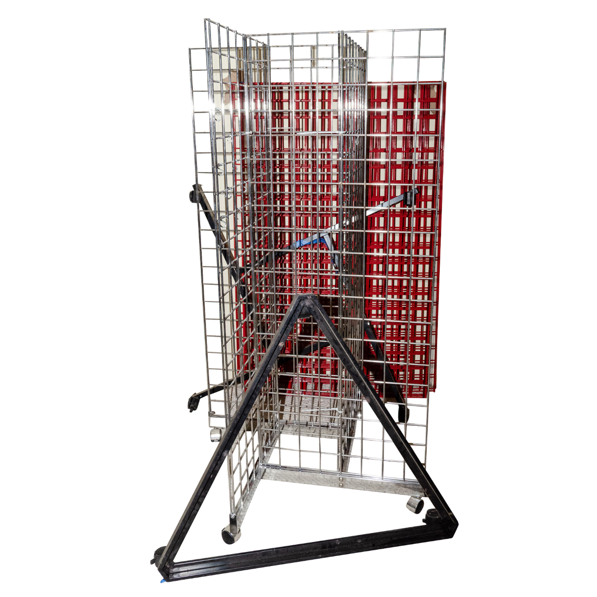 Three Metal Grid Free-Standing Display Racks | EBTH