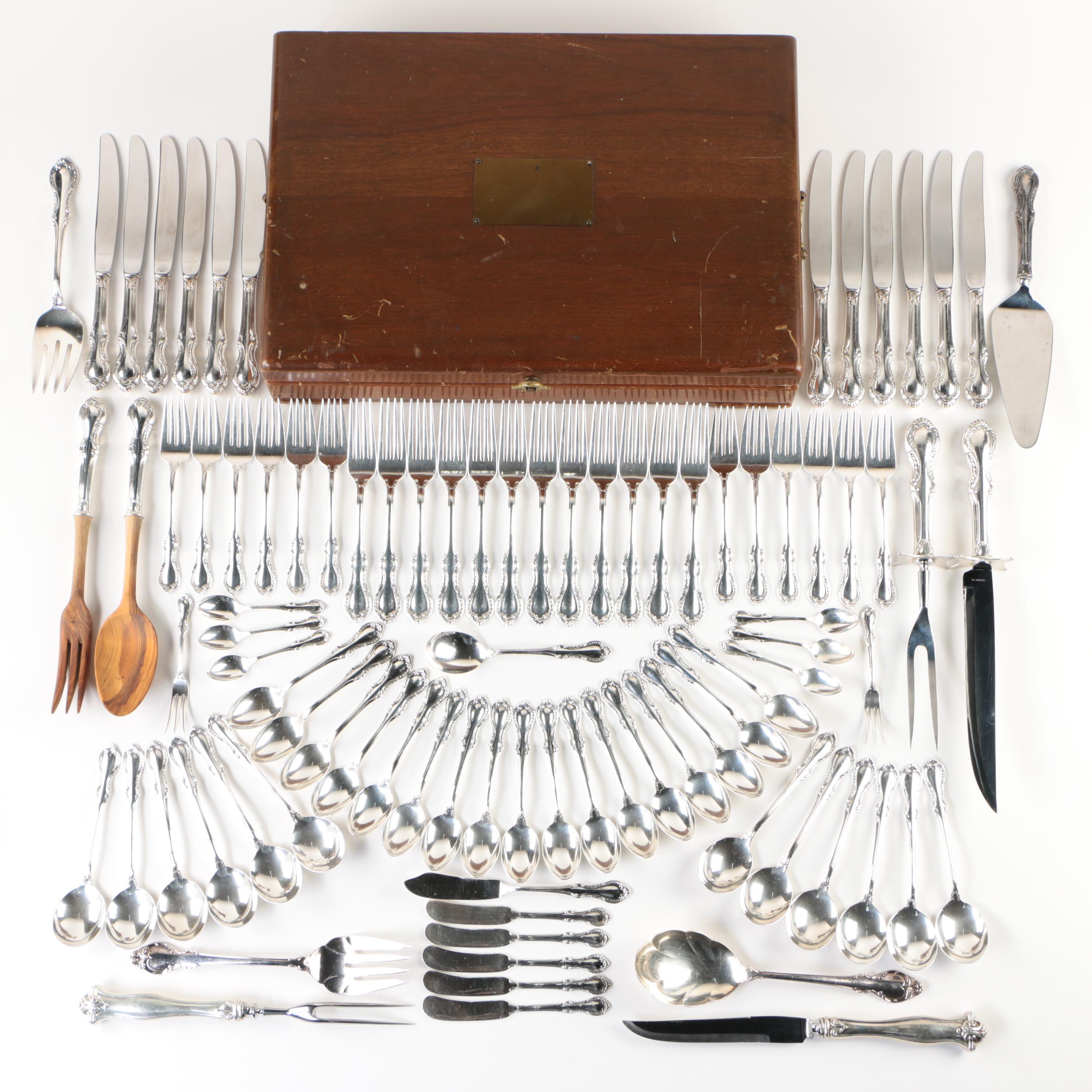 Fine Arts "Southern Colonial" Sterling Flatware Set with Chest, Mid ...