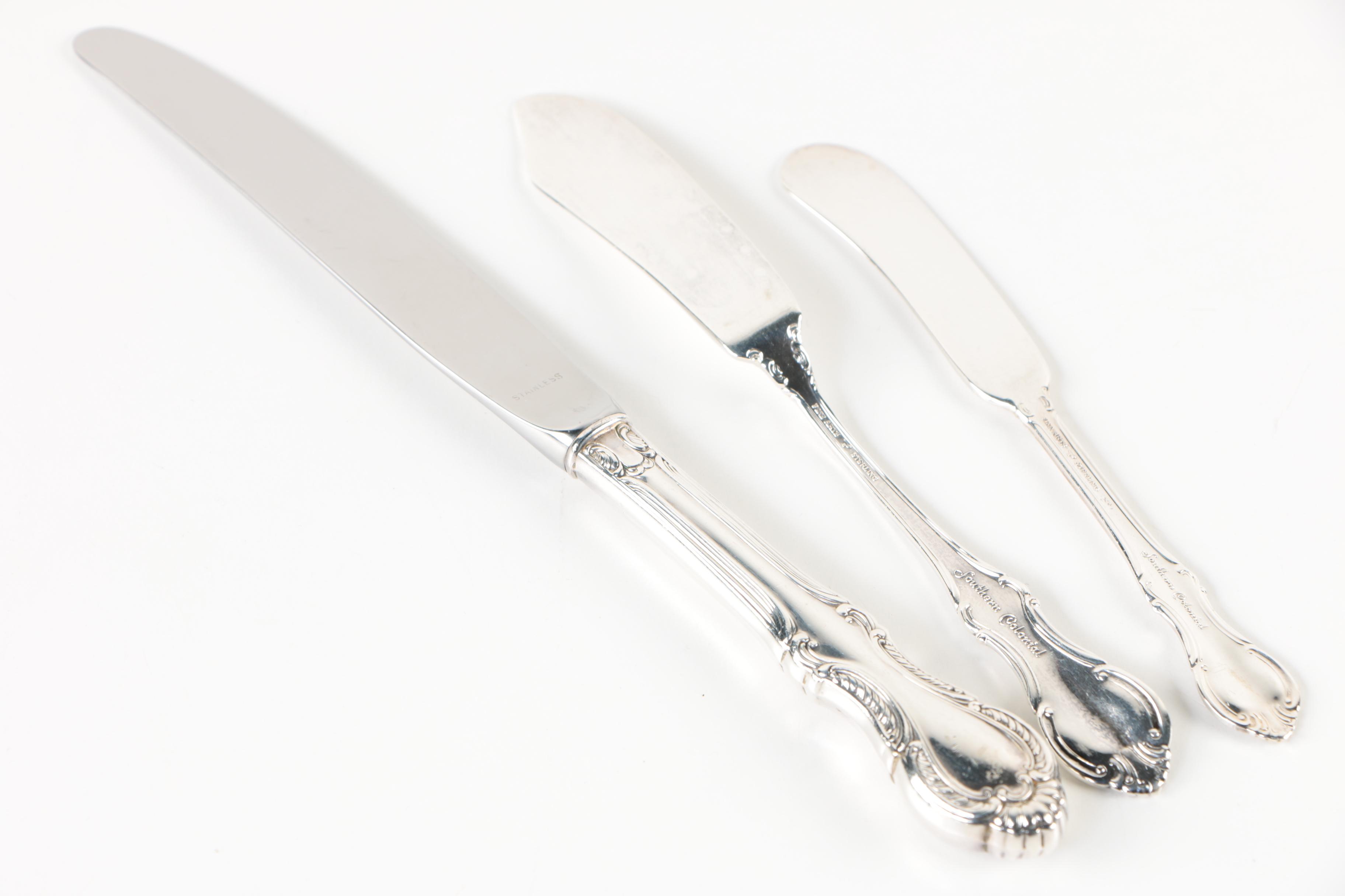 Fine Arts "Southern Colonial" Sterling Flatware Set with Chest, Mid ...