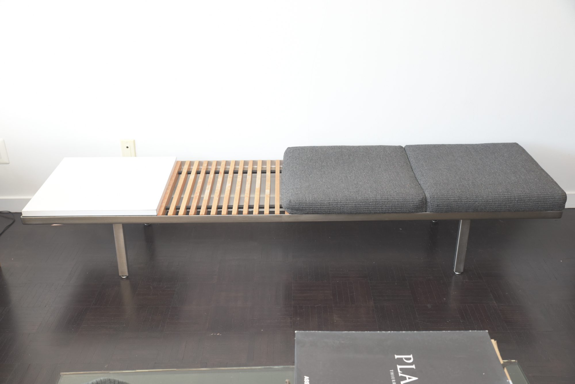 Mid Century Modern Style Metal and Wooden Entryway Bench, 21st Century ...