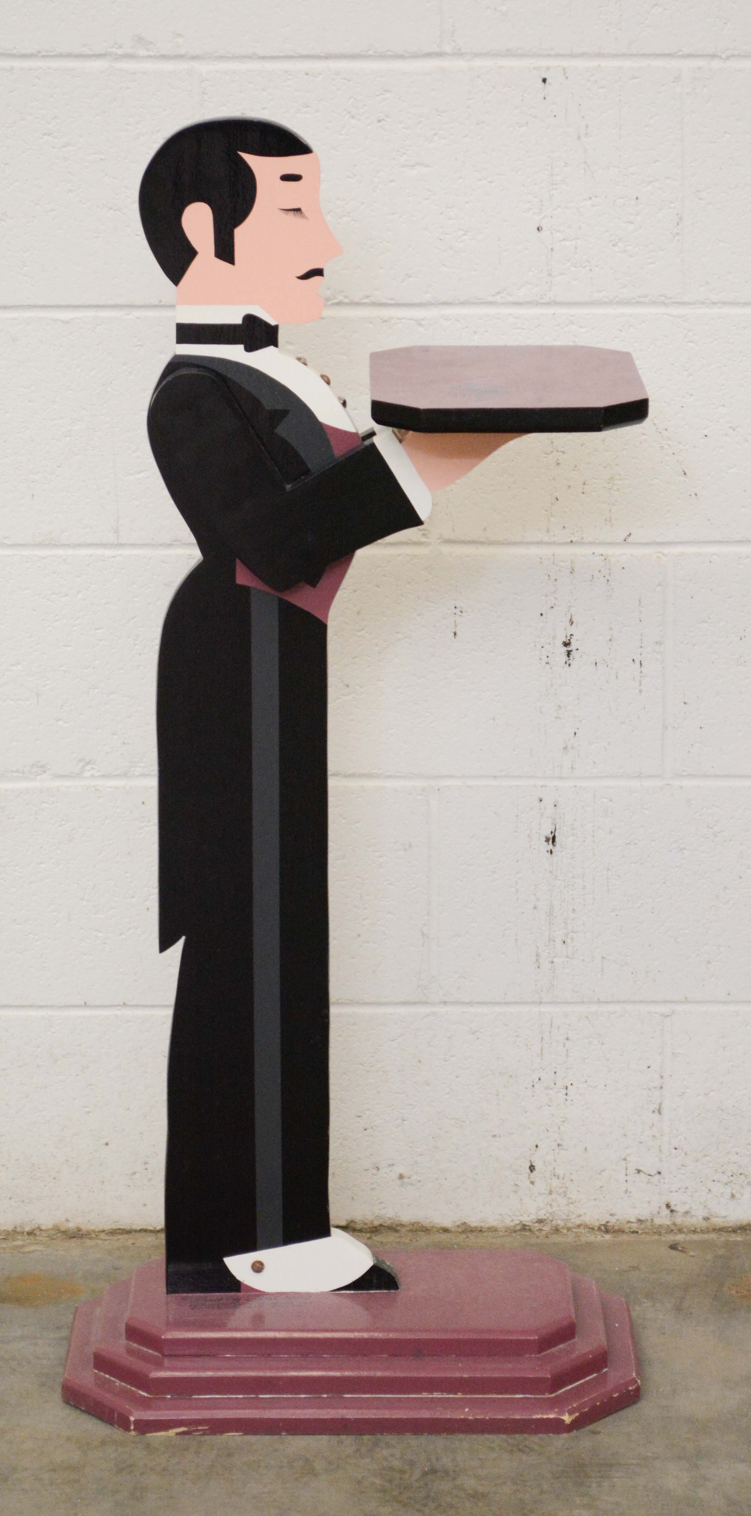 Pair of Painted Figural Butlers Stands by Barry Zaid, Late 20th Century ...