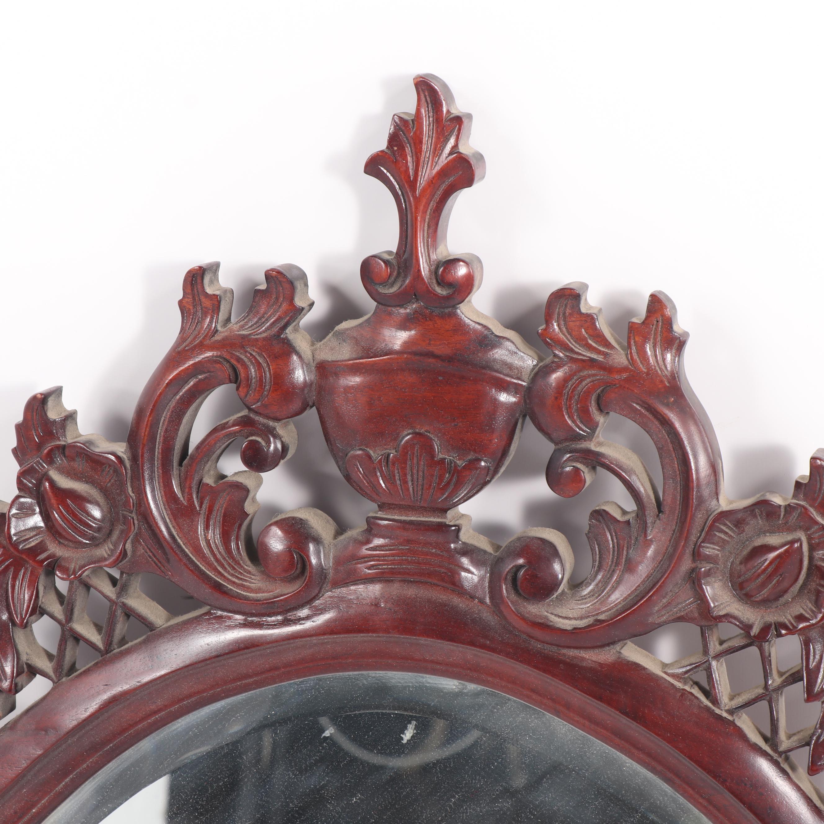 Rococo Revival Style Beveled Oval Wall Mirror | EBTH