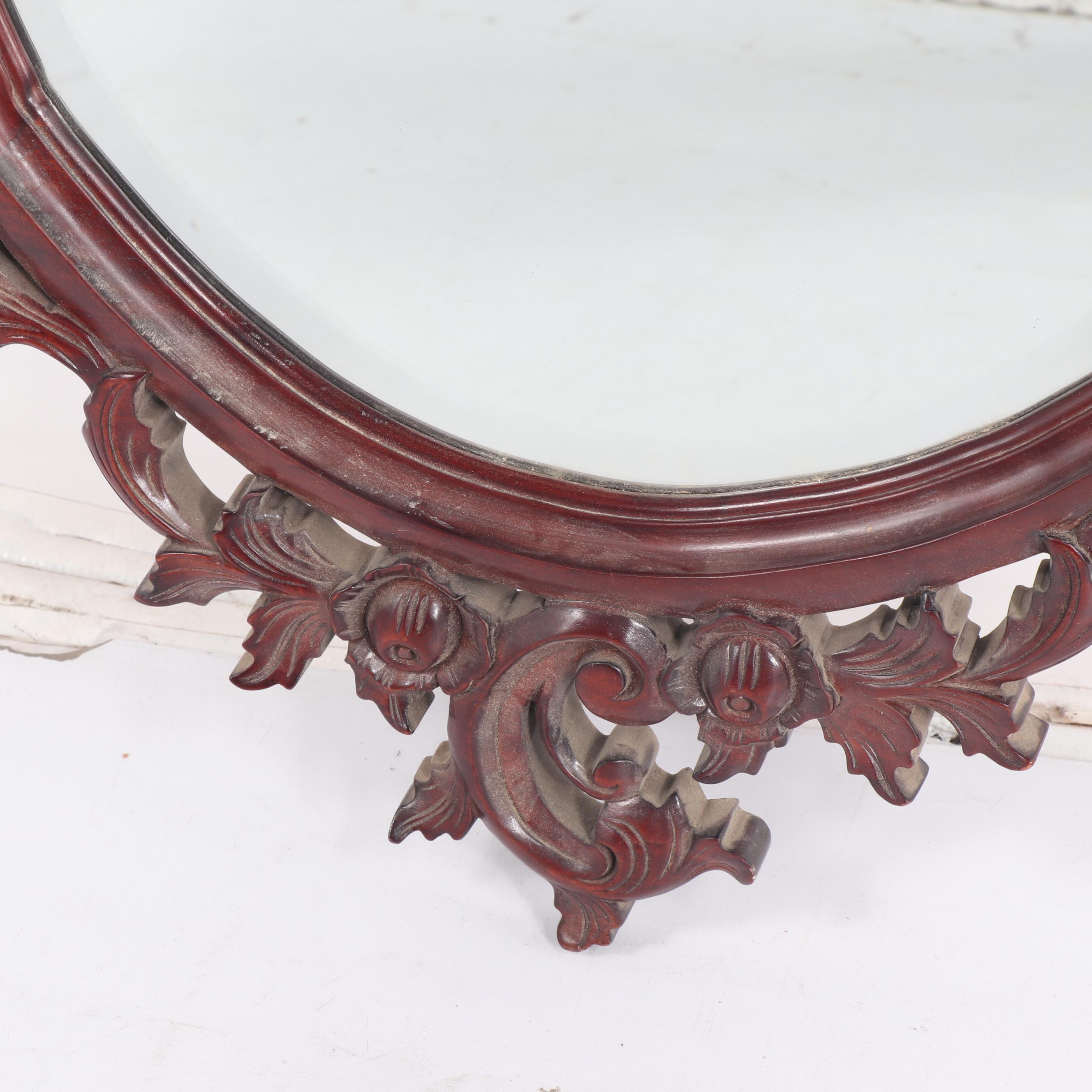 Rococo Revival Style Beveled Oval Wall Mirror | EBTH